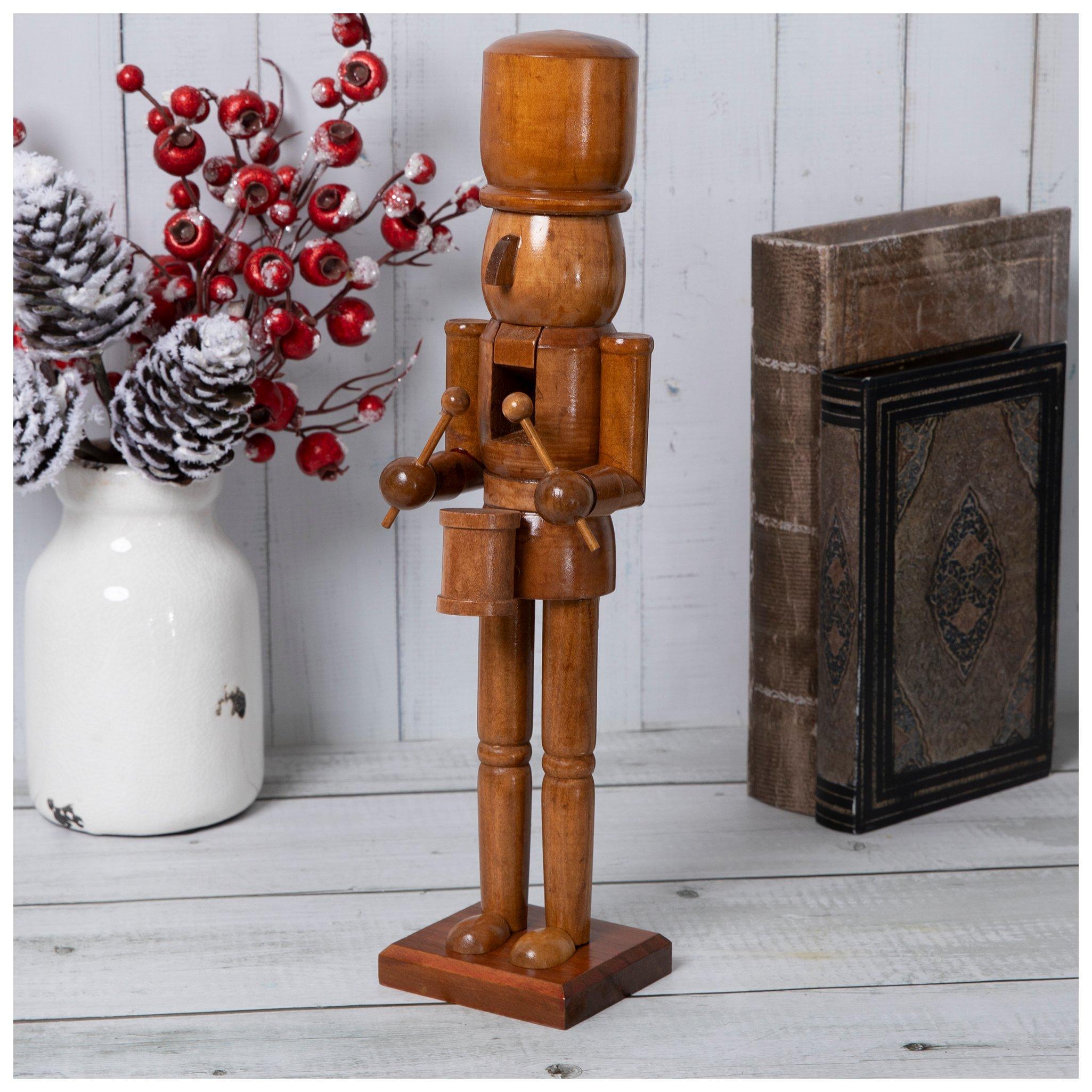 Solid Brown Drummer Wood Nutcracker | Hobby Lobby | 206252852
