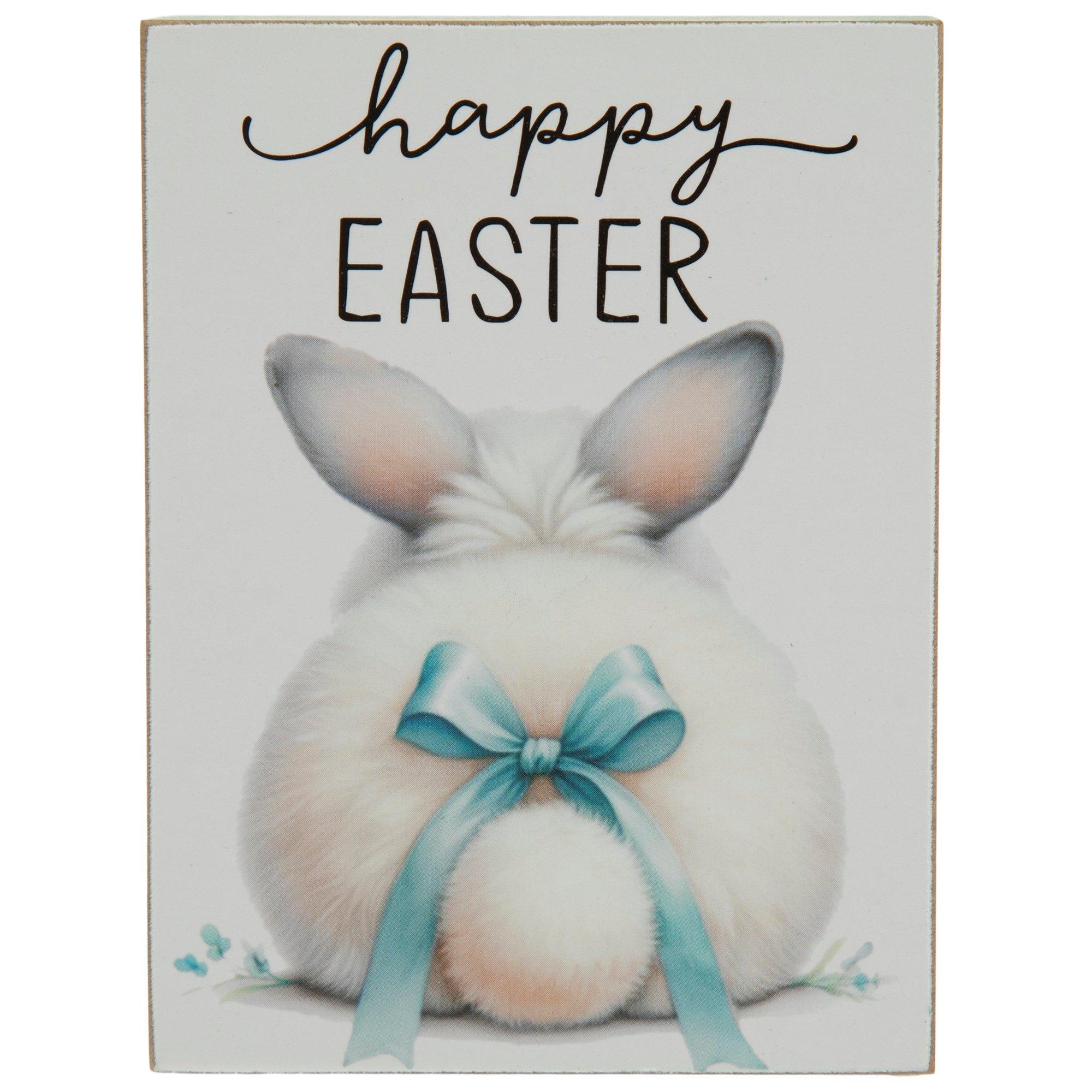 Happy Easter Bunny Butt Wood Decor | Hobby Lobby | 206295992