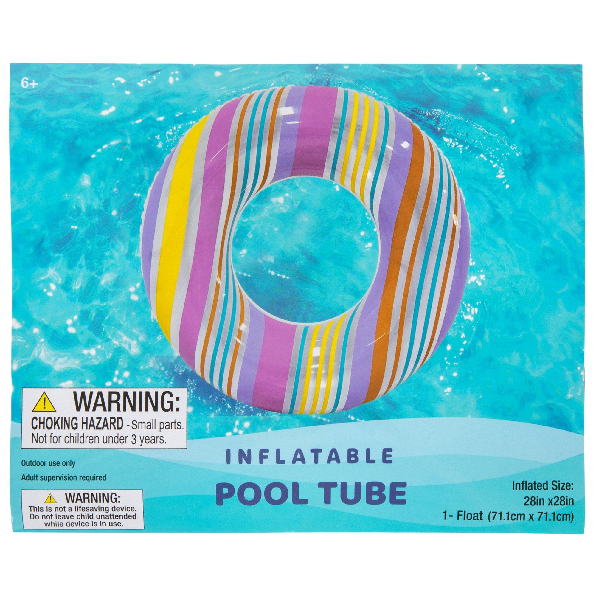 Pastel Striped Inflatable Pool Tube | Hobby Lobby | 206303069