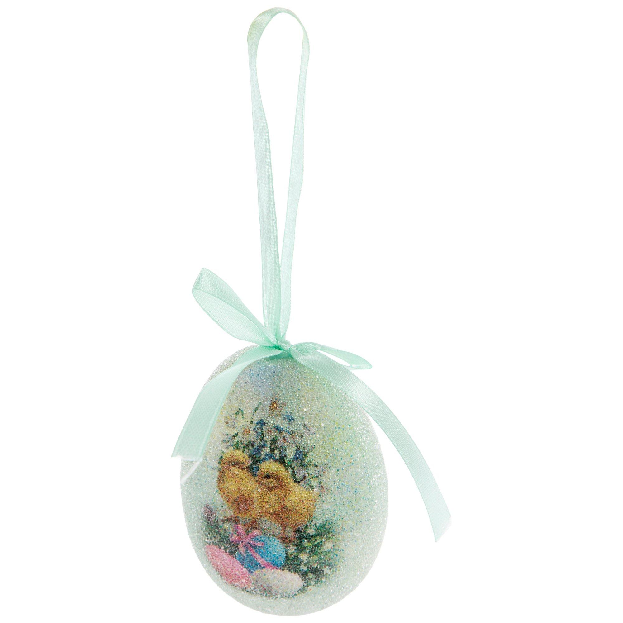 Green Beaded Chicks & Flowers Egg Ornament | Hobby Lobby | 206376727