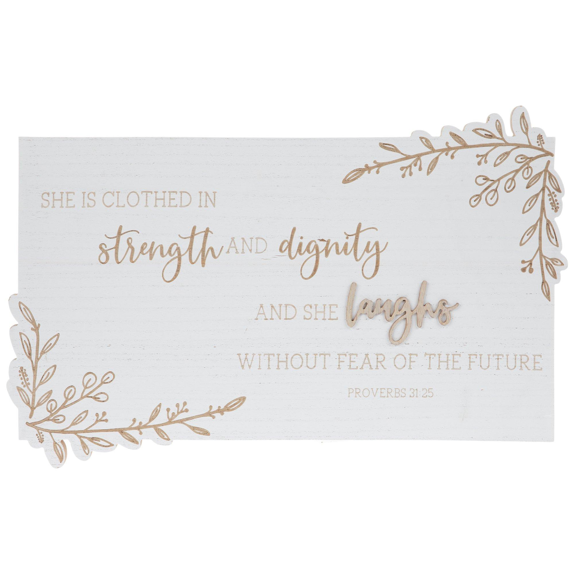 Proverbs 31:25 Wood Wall Decor | Hobby Lobby | 2066801