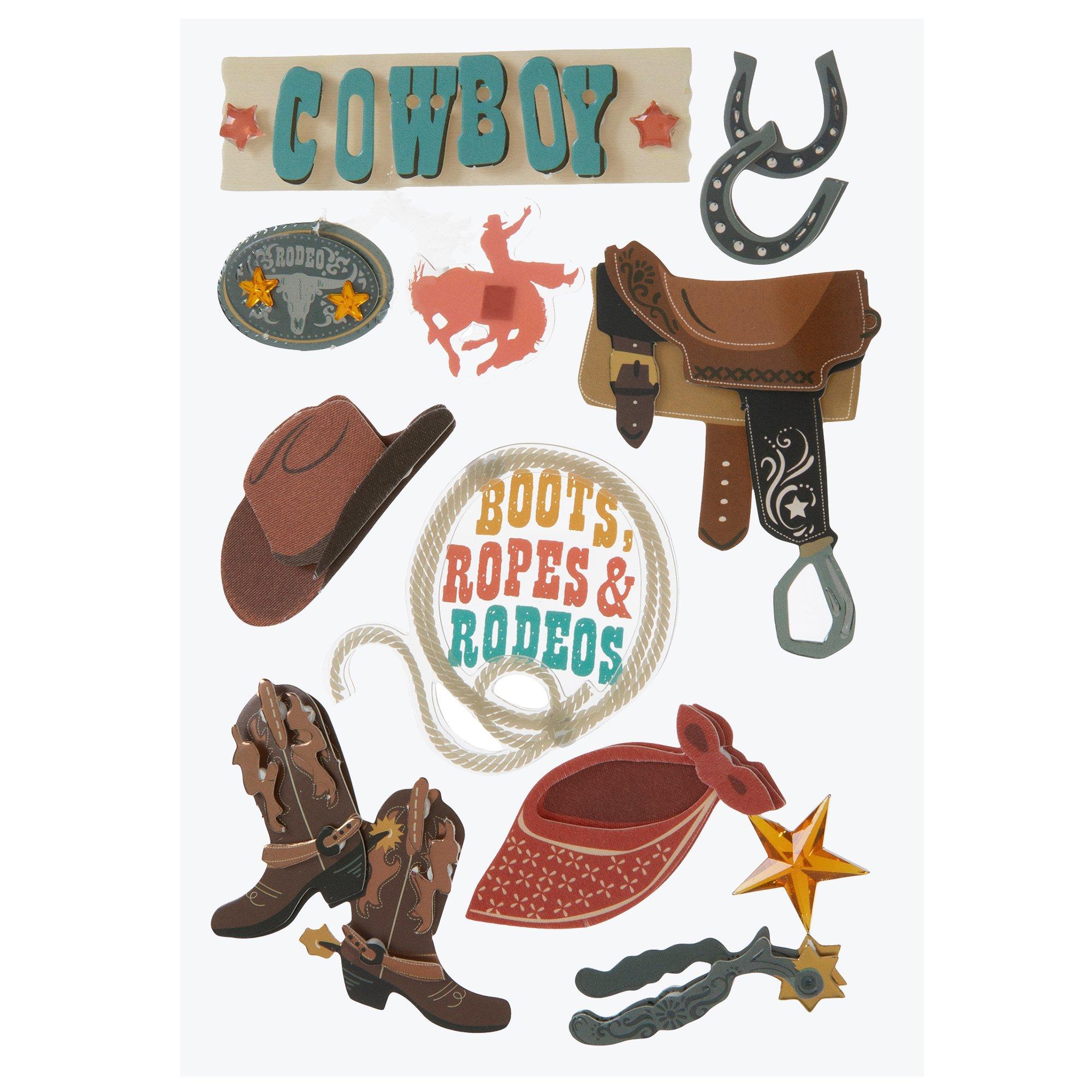 Cowboy 3D Stickers | Hobby Lobby | 2078145