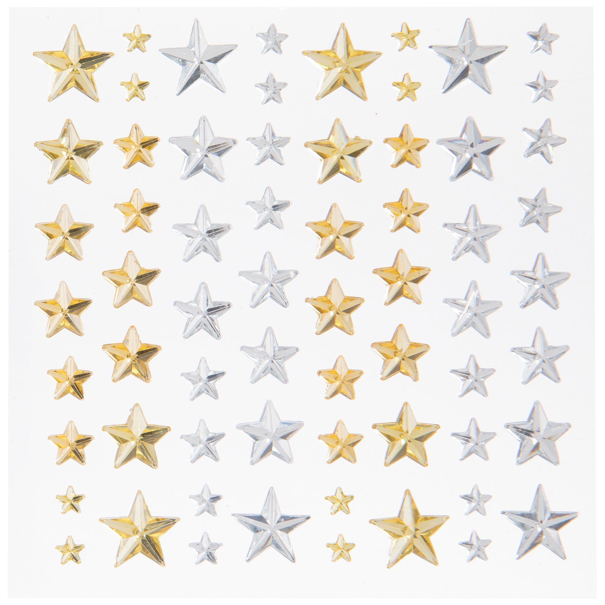 Gold & Silver Stars Rhinestone Stickers | Hobby Lobby | 2083996