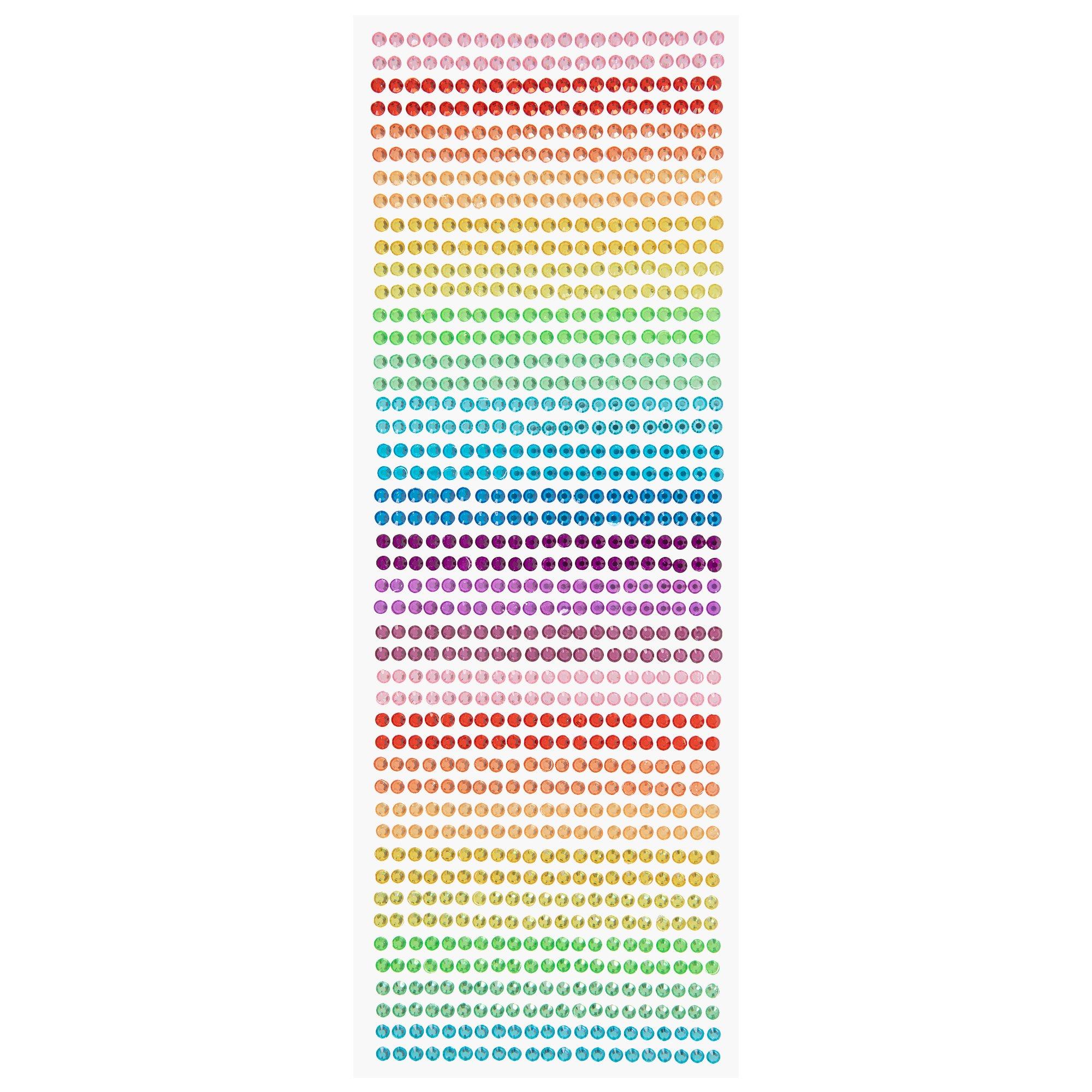 Rainbow Round Rhinestone Border Stickers | Hobby Lobby | 2084028