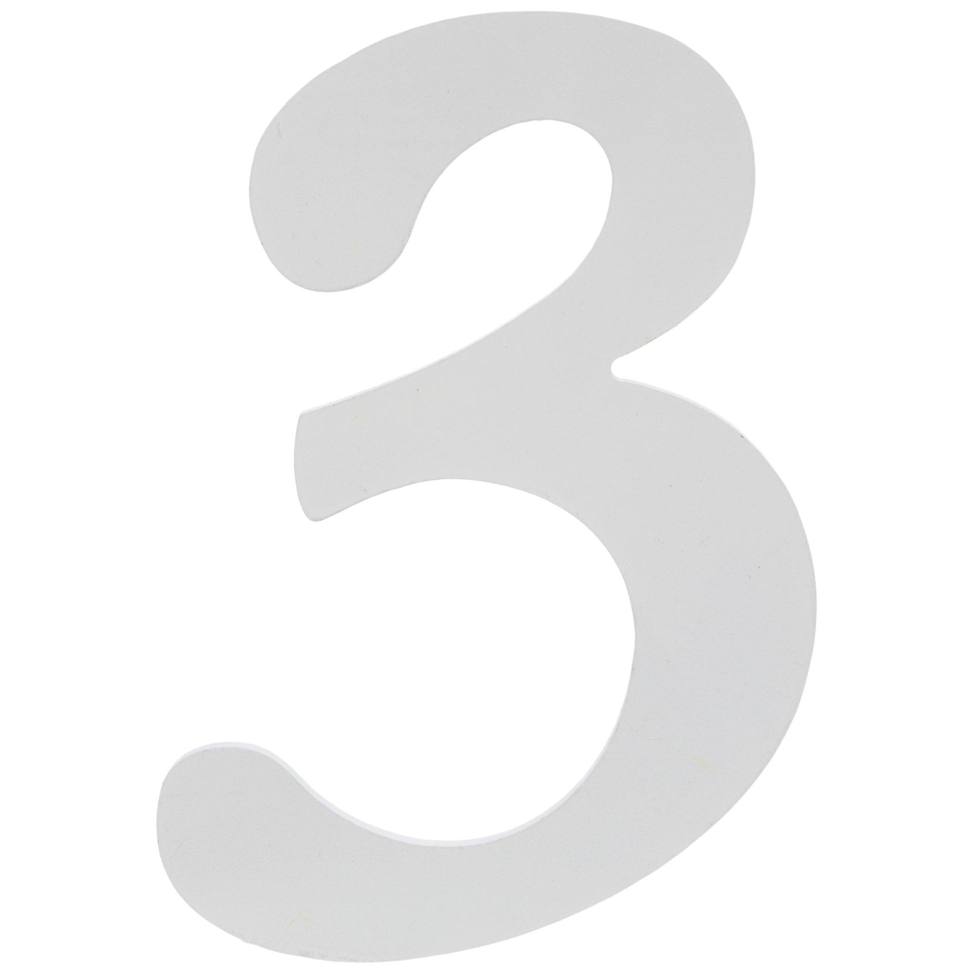 White Wood Number - 6" | Hobby Lobby | 2089423
