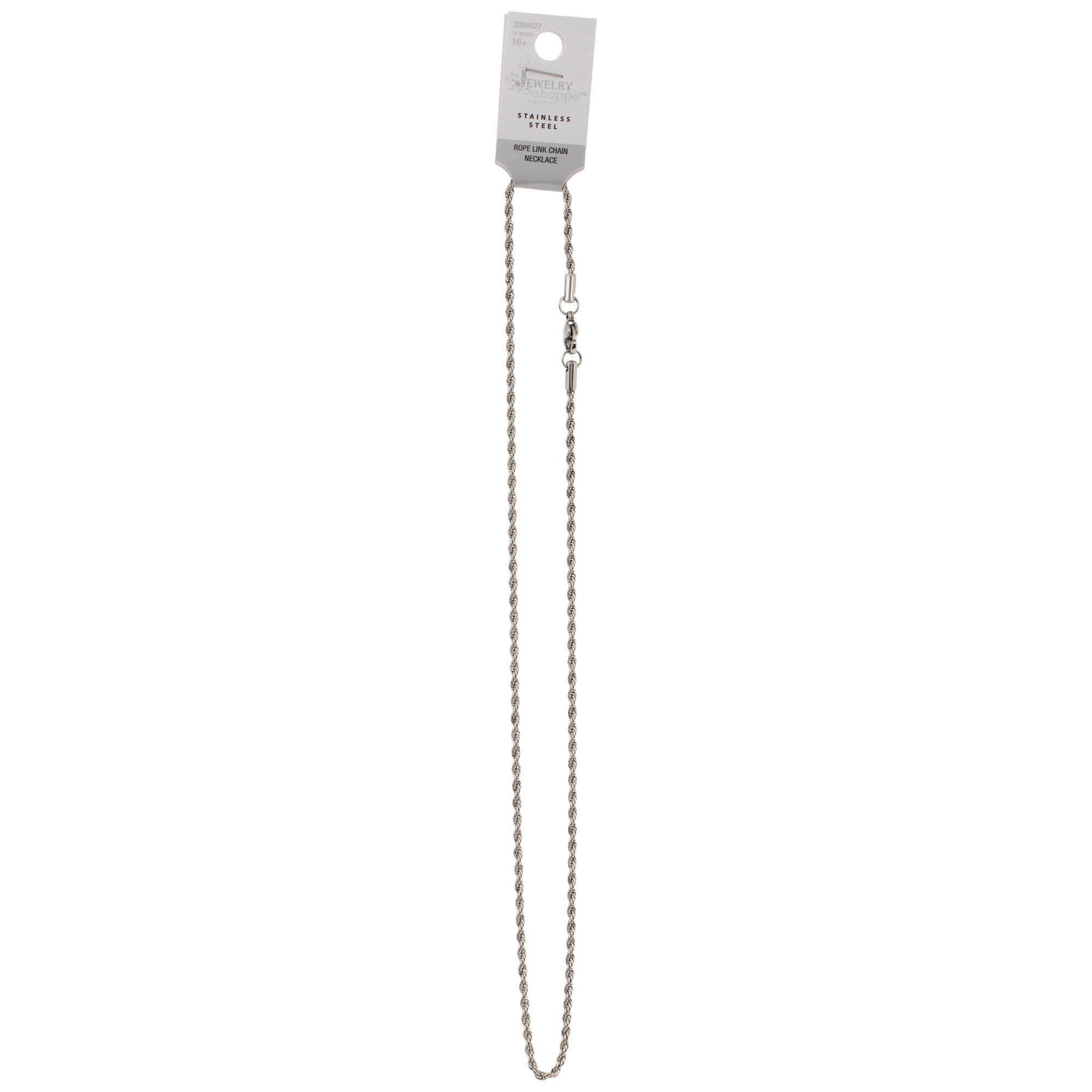 Stainless Steel Rope Chain Necklace - 18" | Hobby Lobby | 2094027