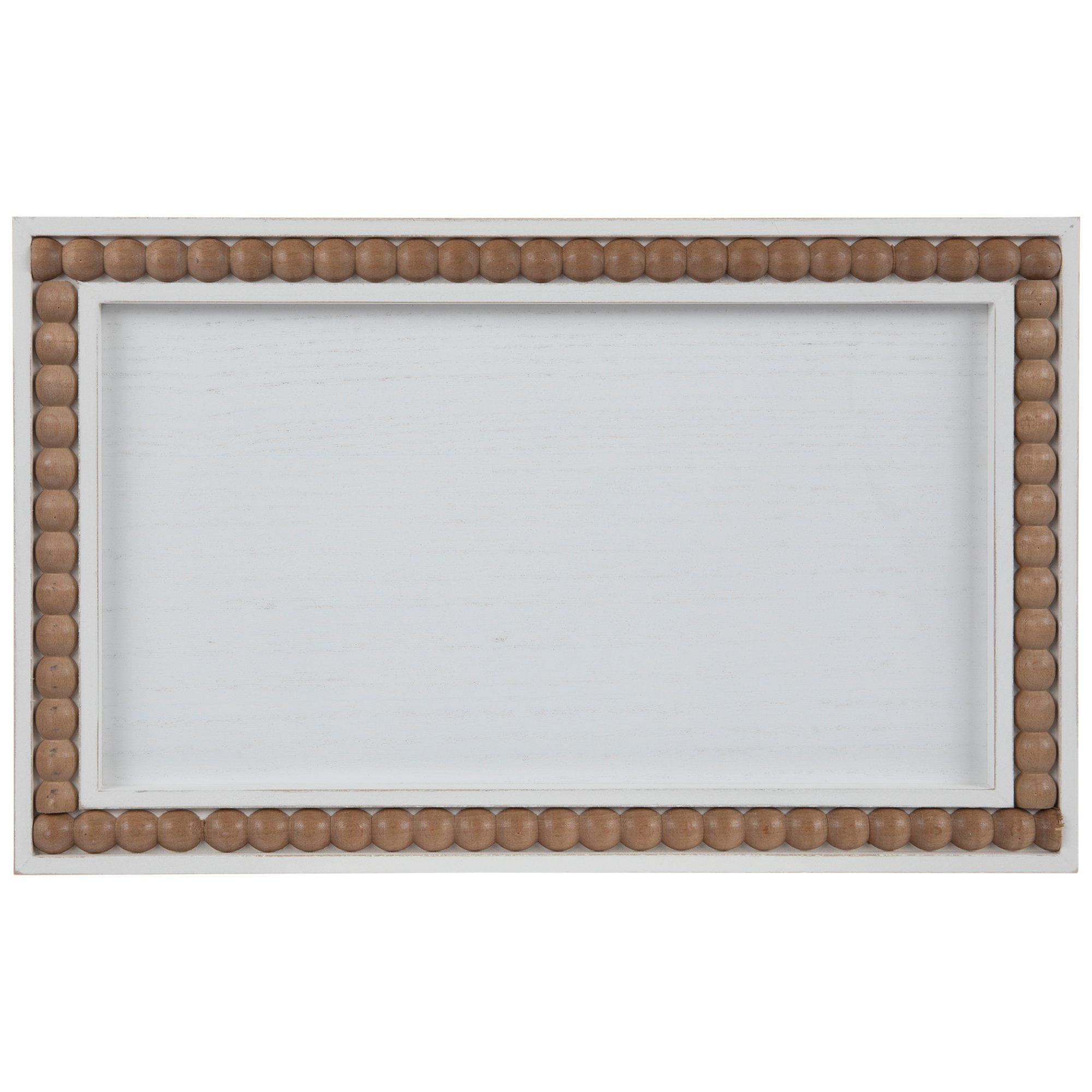 White & Brown Beaded Edge Wood Wall Decor | Hobby Lobby | 2095487