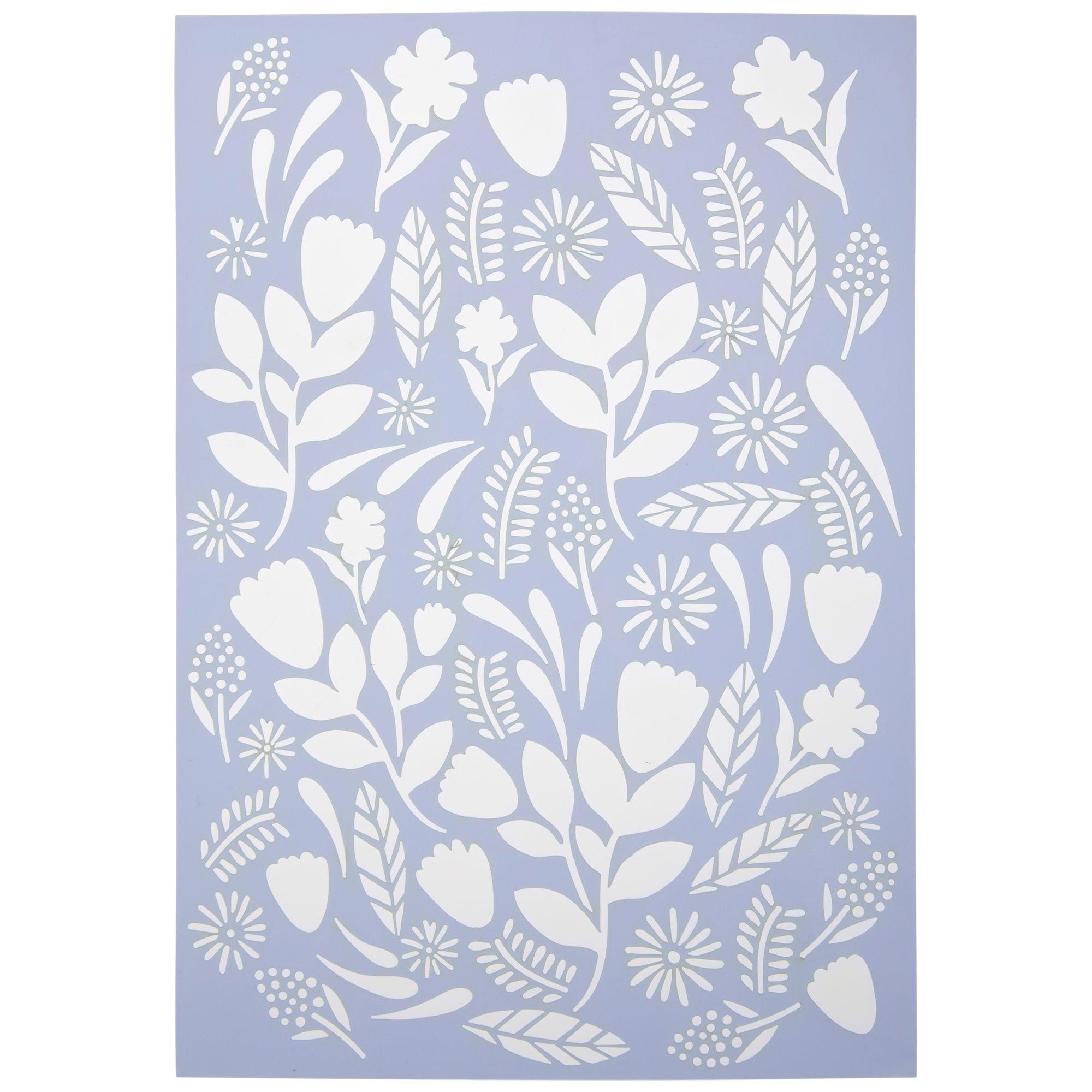Flowers & Leaves Stencil | Hobby Lobby | 2098853