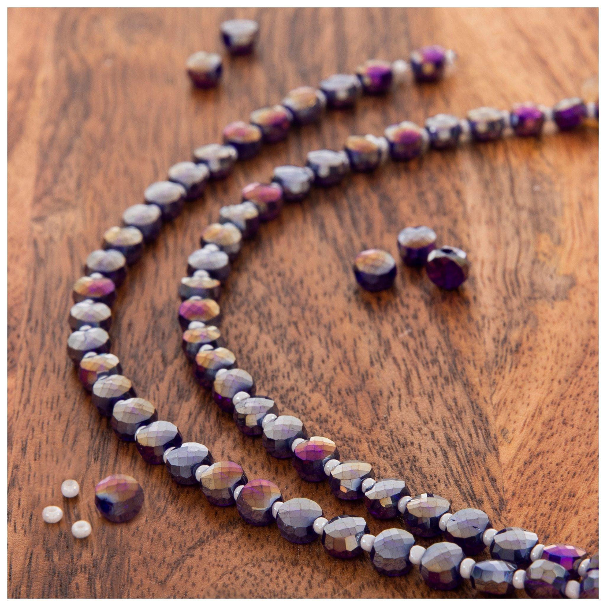 Purple Iridescent Disc Bead Strands | Hobby Lobby | 2100311