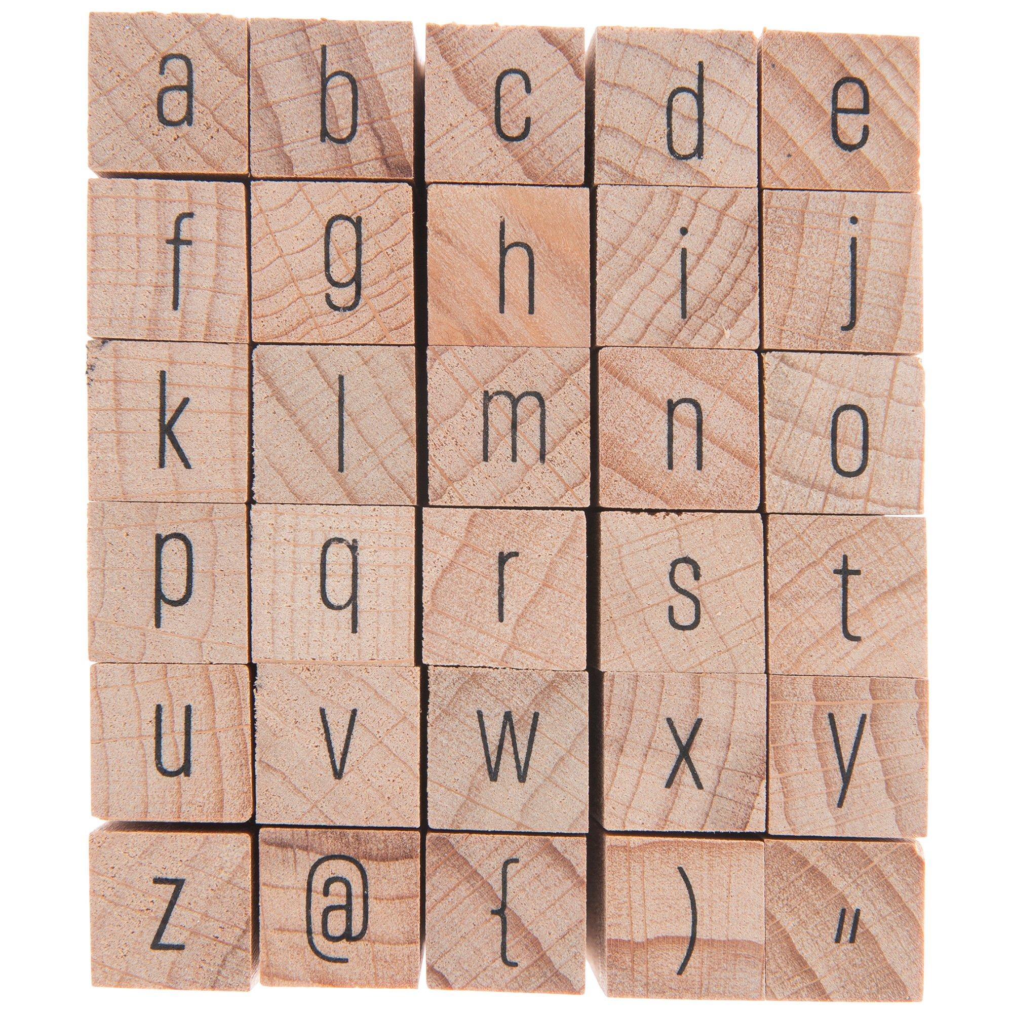 Mini Lowercase Simple Font Alphabet Rubber Stamps | Hobby Lobby | 2133536