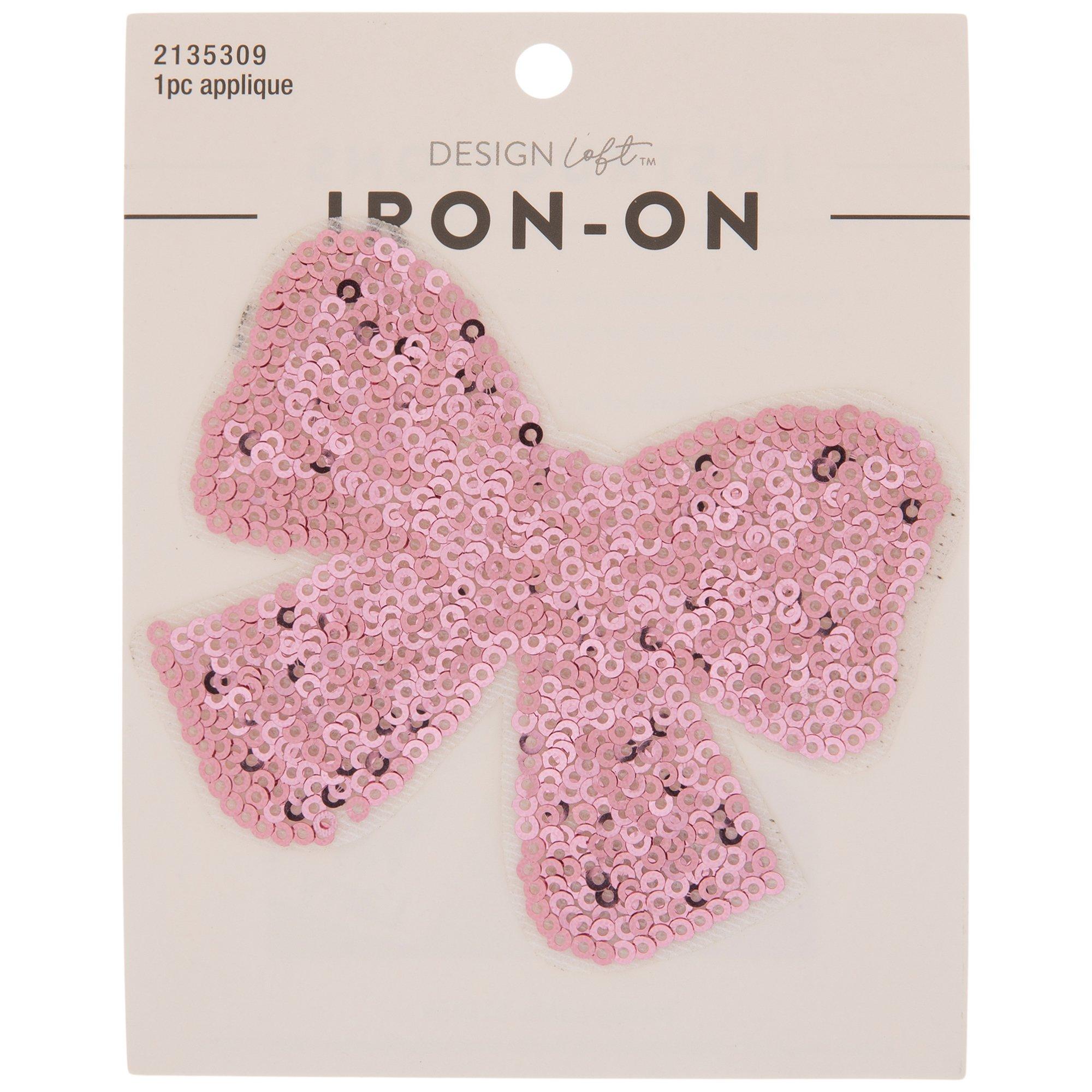 Pink Sequin Bow Iron-On Patch | Hobby Lobby | 2135309