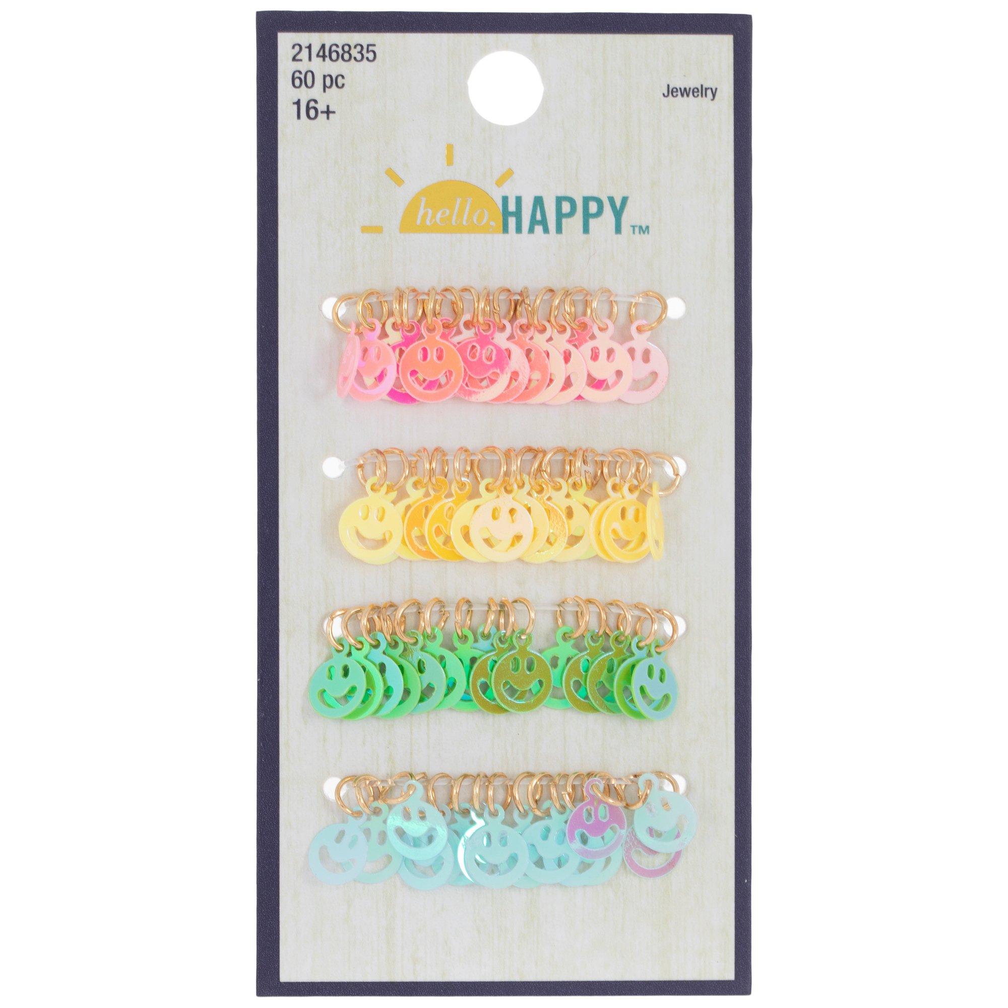 Multi-Color Smiley Face Charms | Hobby Lobby | 2146835