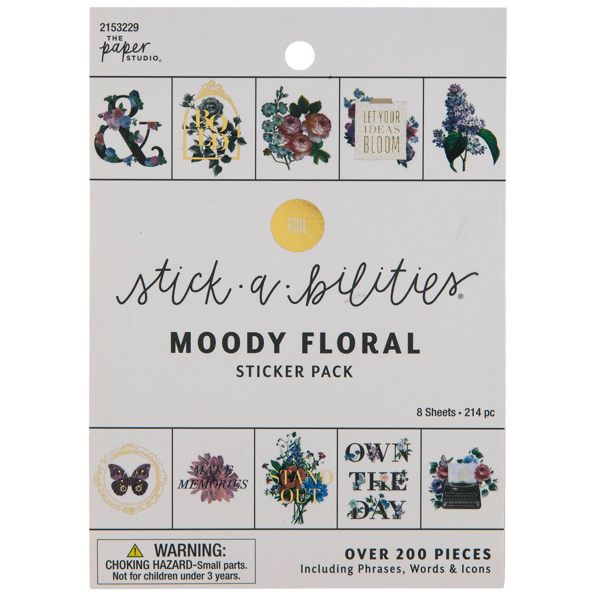 Moody Floral Foil Stickers | Hobby Lobby | 2153229