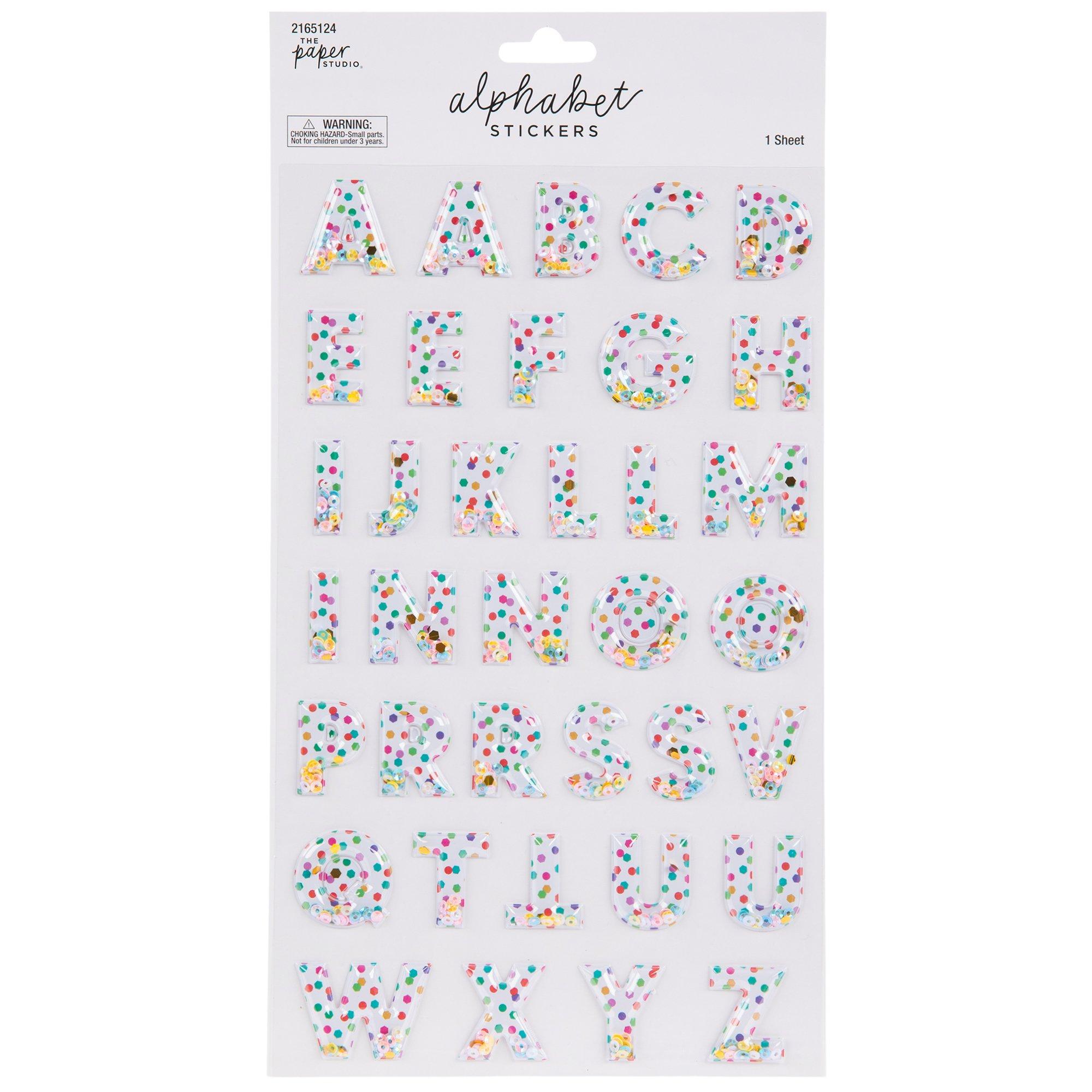 Multi-Color Polka Dot Shaker Alphabet Stickers | Hobby Lobby | 2165124