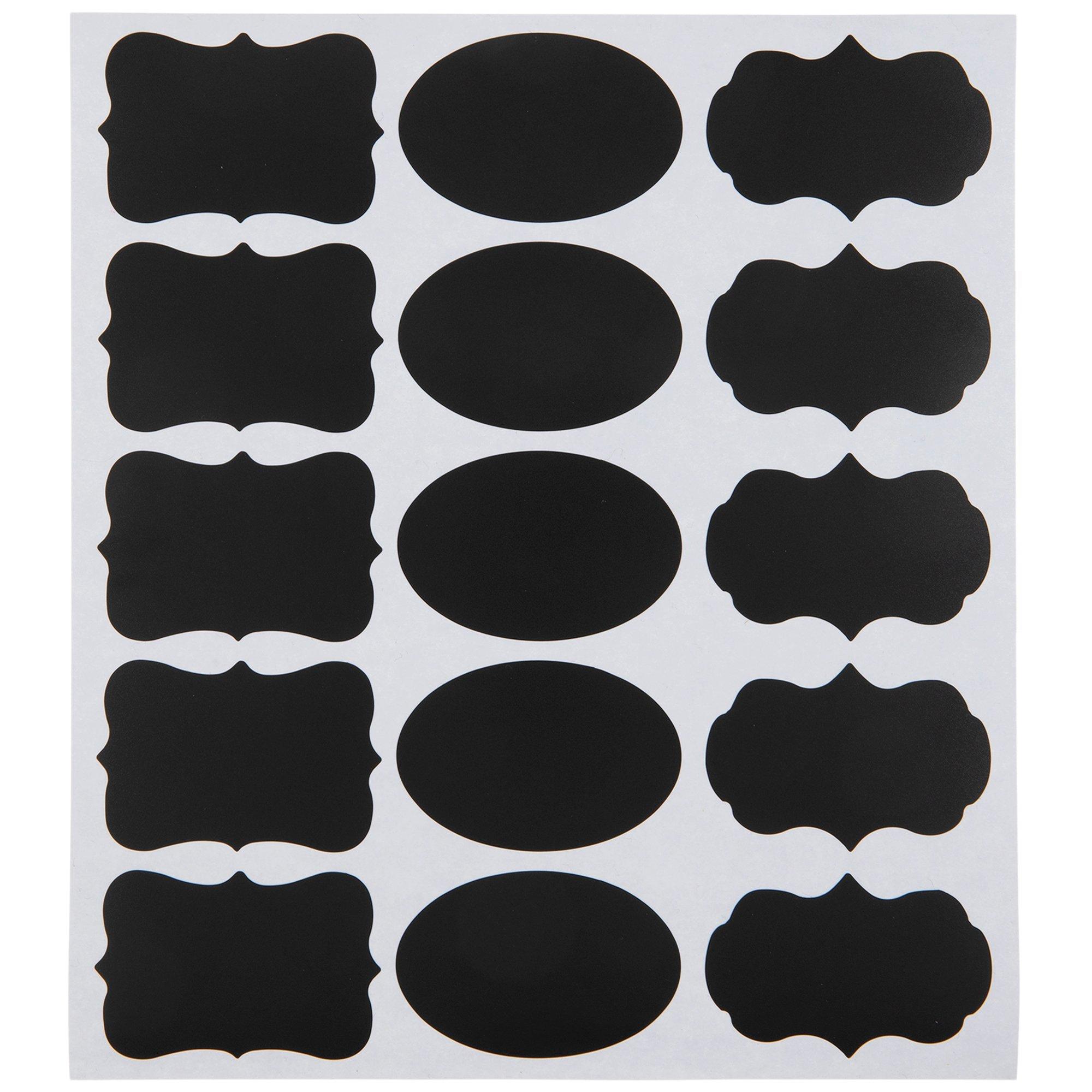 Black Quatrefoil Blackboard Labels | Hobby Lobby | 2169449