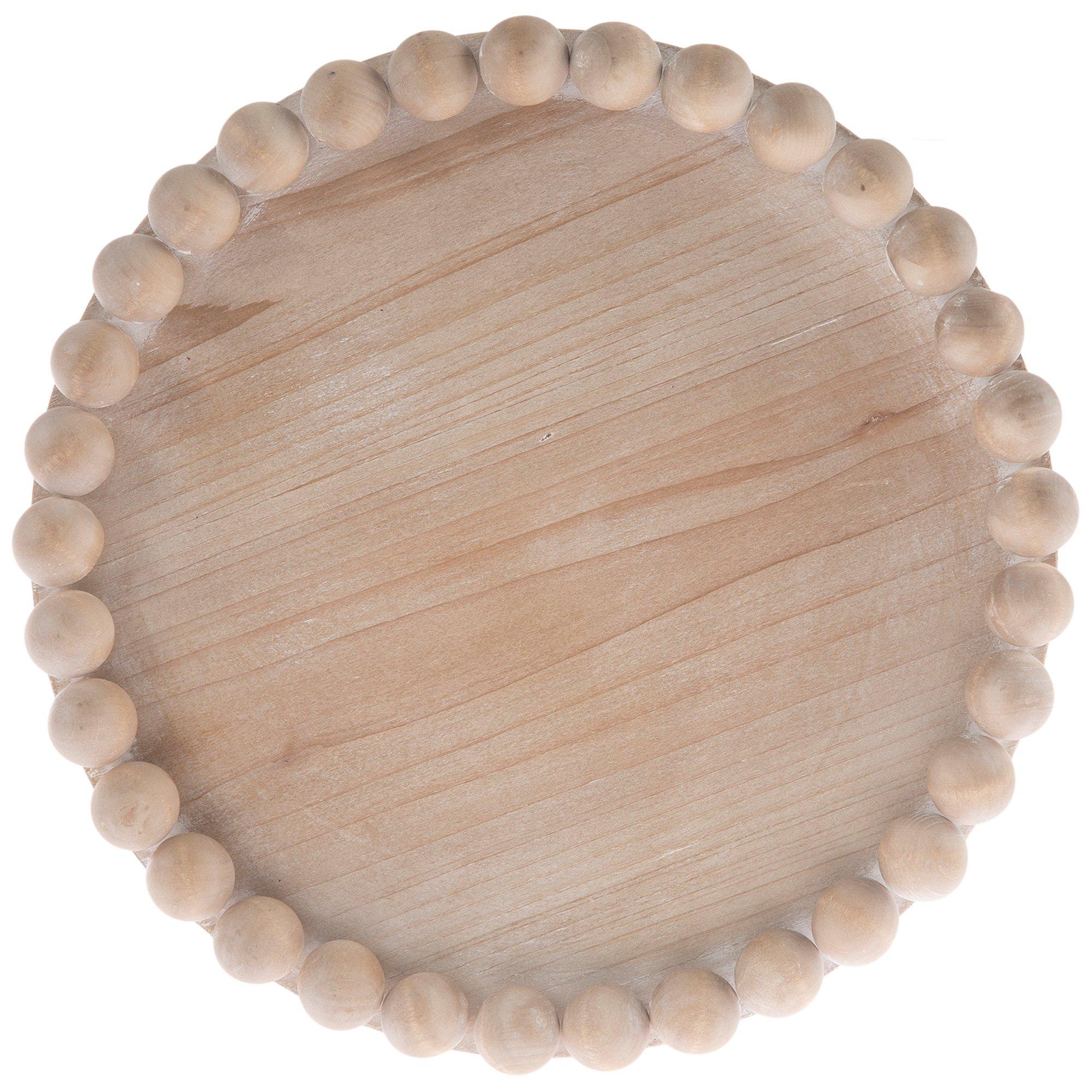 Beaded Round Wood Tray | Hobby Lobby | 2174407