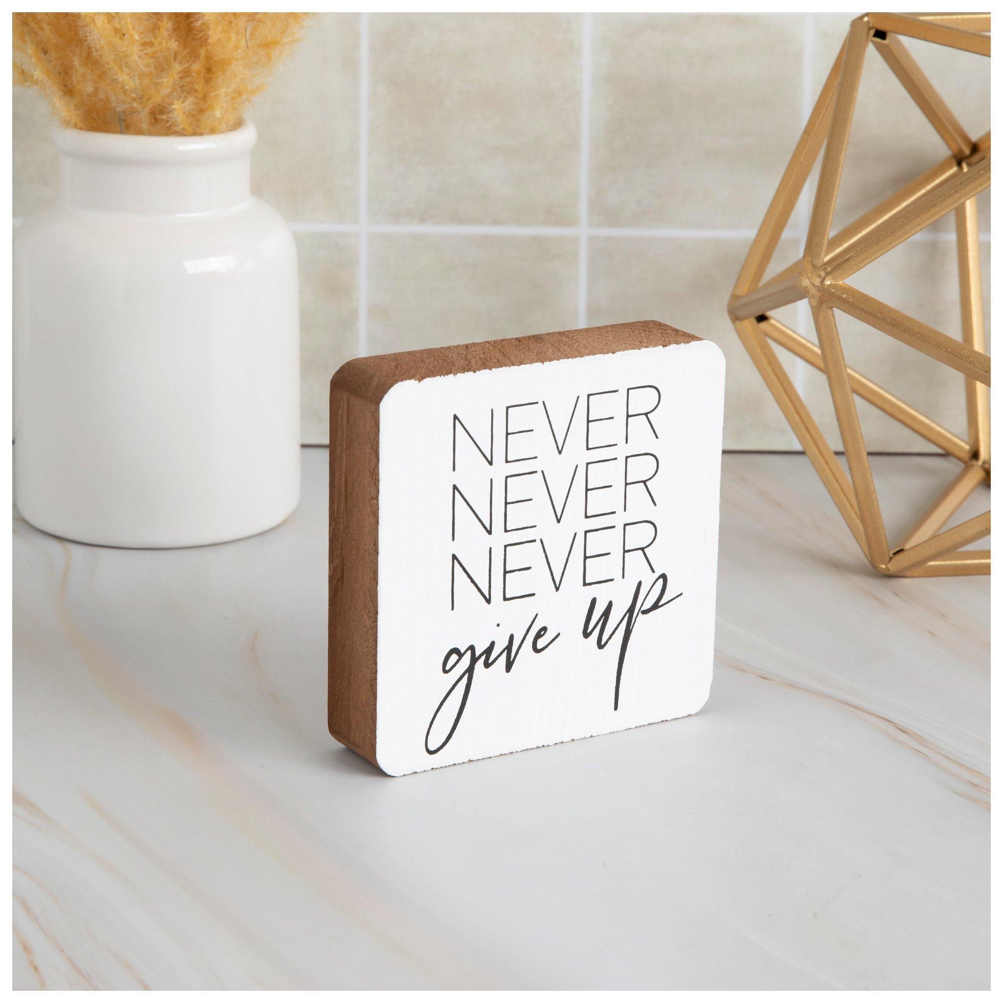 Never Give Up Wood Decor | Hobby Lobby | 2177350