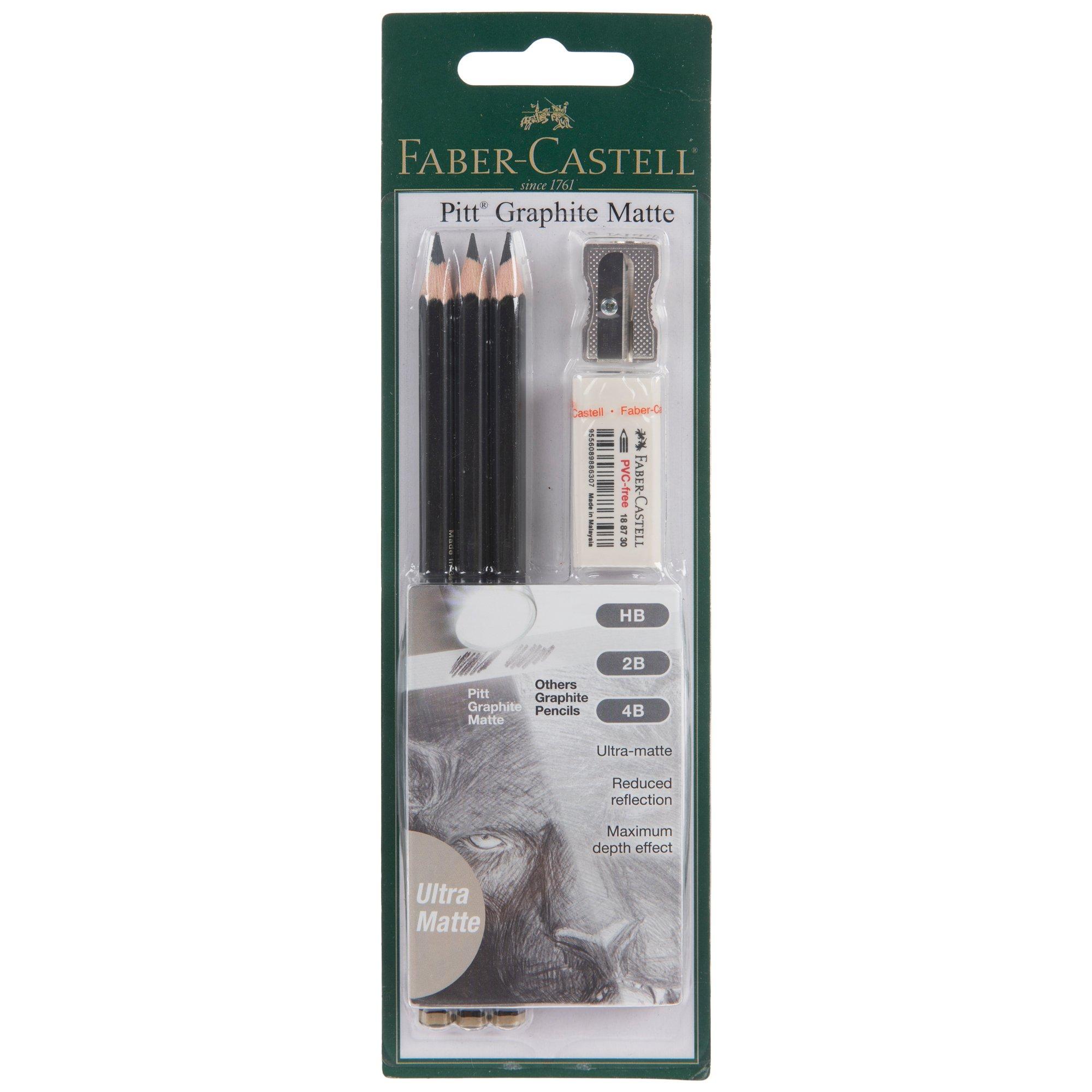 Faber-Castell Pitt Graphite Ultra Matte Pencils - 5 Piece Set | Hobby ...