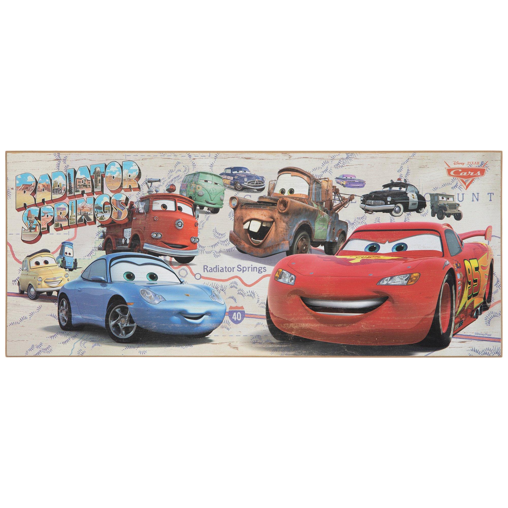 Pixar Cars Radiator Springs Wood Wall Decor | Hobby Lobby | 2187110