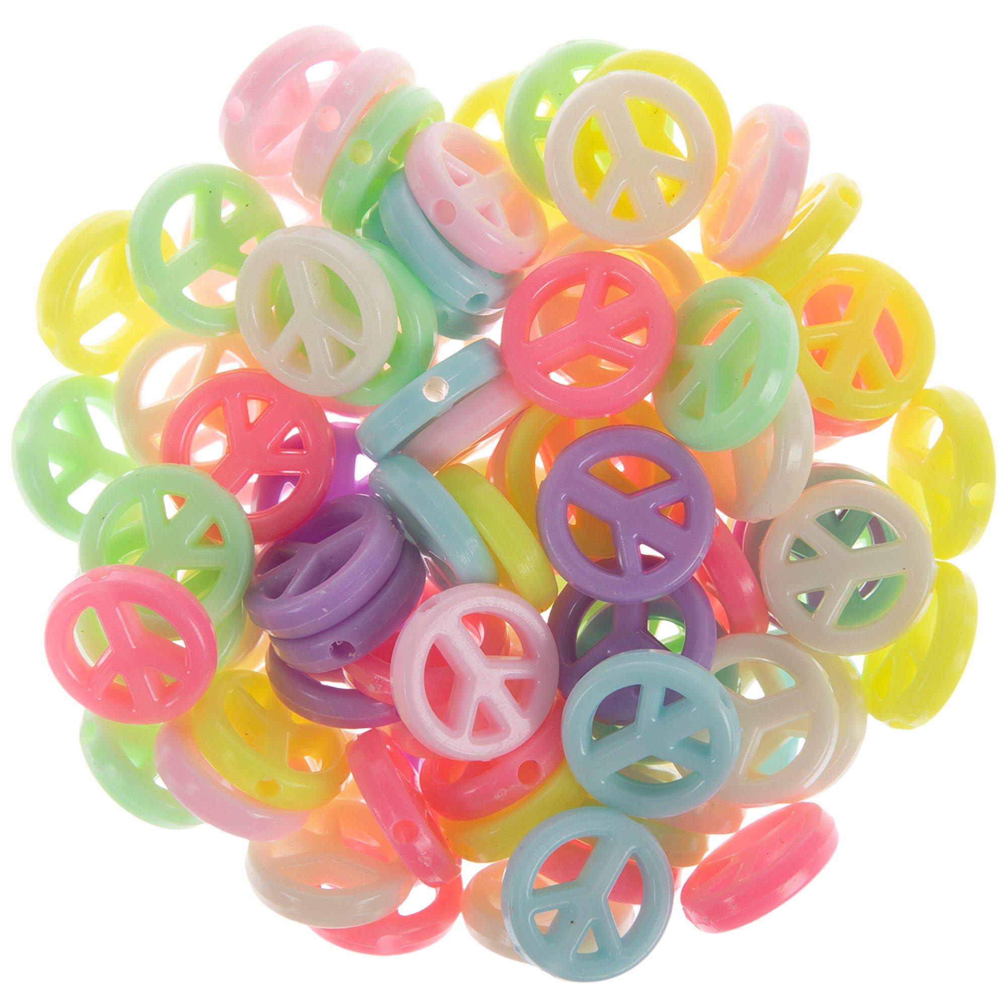 Pastel Peace Sign Bead Mix | Hobby Lobby | 2193753