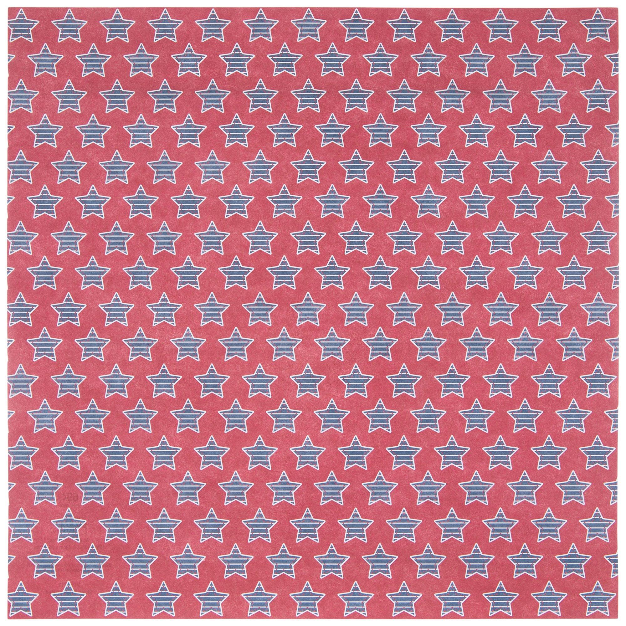 Striped Stars Scrapbook Paper - 12" x 12" | Hobby Lobby | 2199081