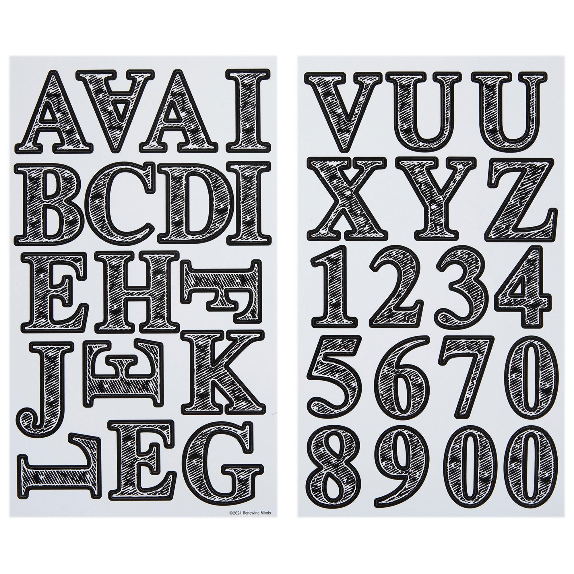 Black & White Chalk Alphabet Stickers | Hobby Lobby | 2199727