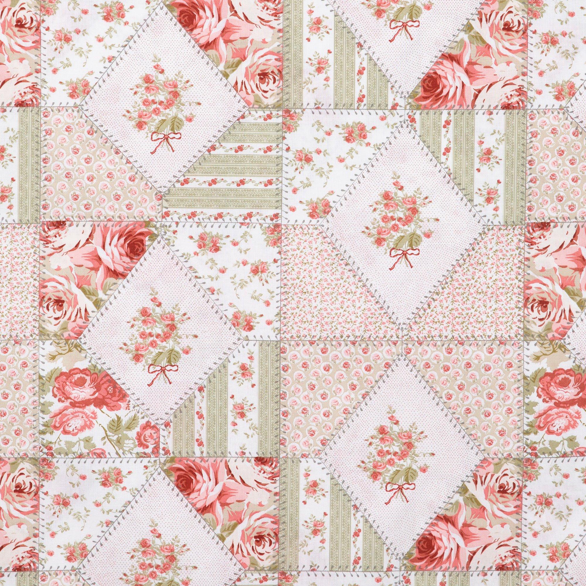 Pink & Sage Floral Patch Cotton Calico Fabric | Hobby Lobby | 2202901