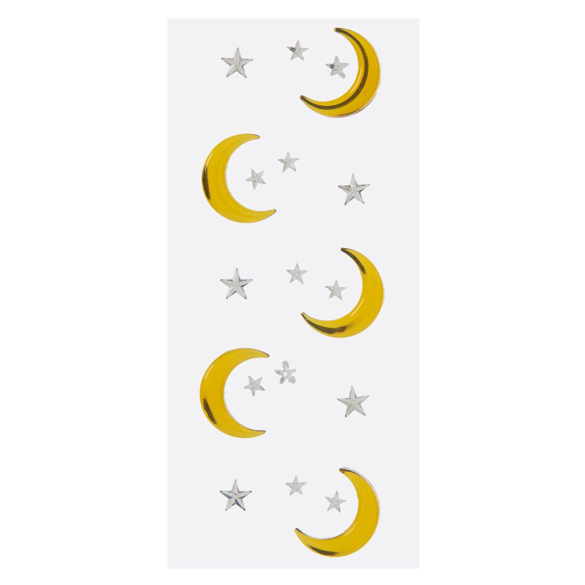 Moons & Stars Rhinestone Stickers | Hobby Lobby | 2209955
