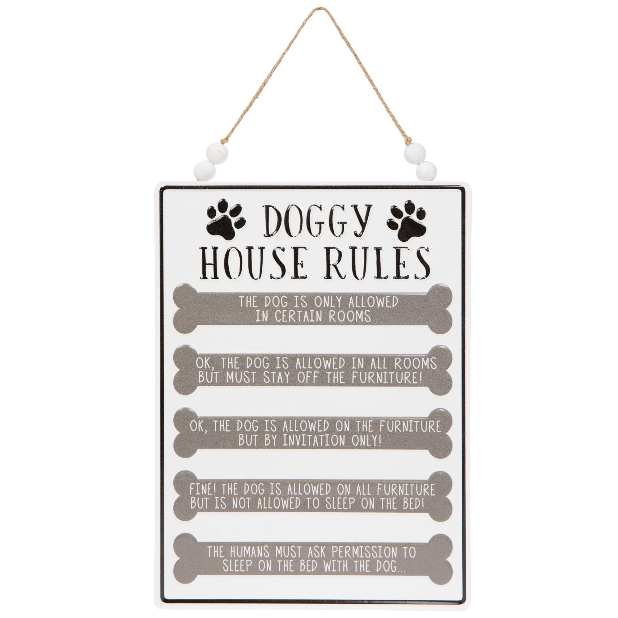 Doggy House Rules Metal Wall Decor | Hobby Lobby | 2220796