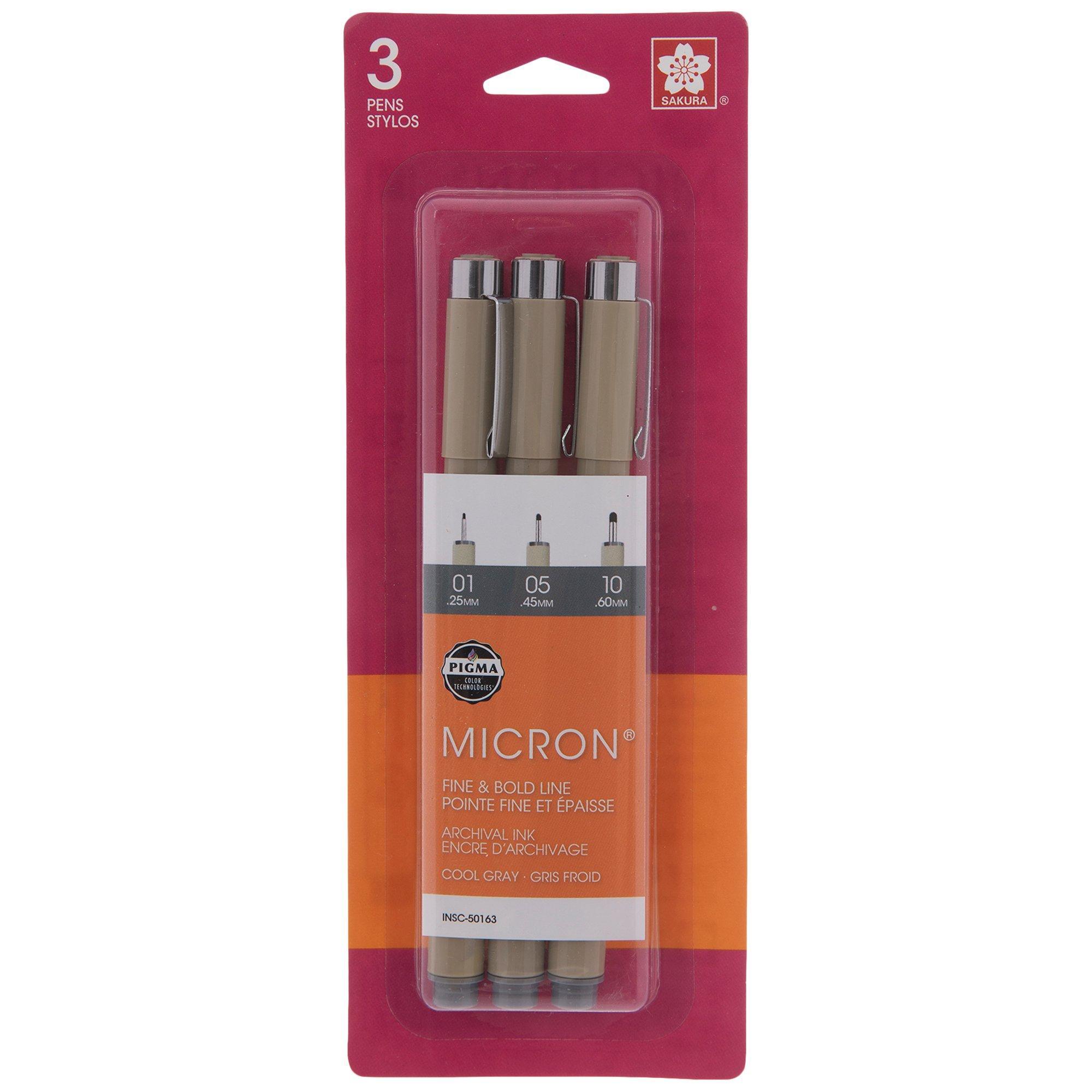 Cool Gray Micron Archival Ink Pens - 3 Piece Set | Hobby Lobby | 2222966