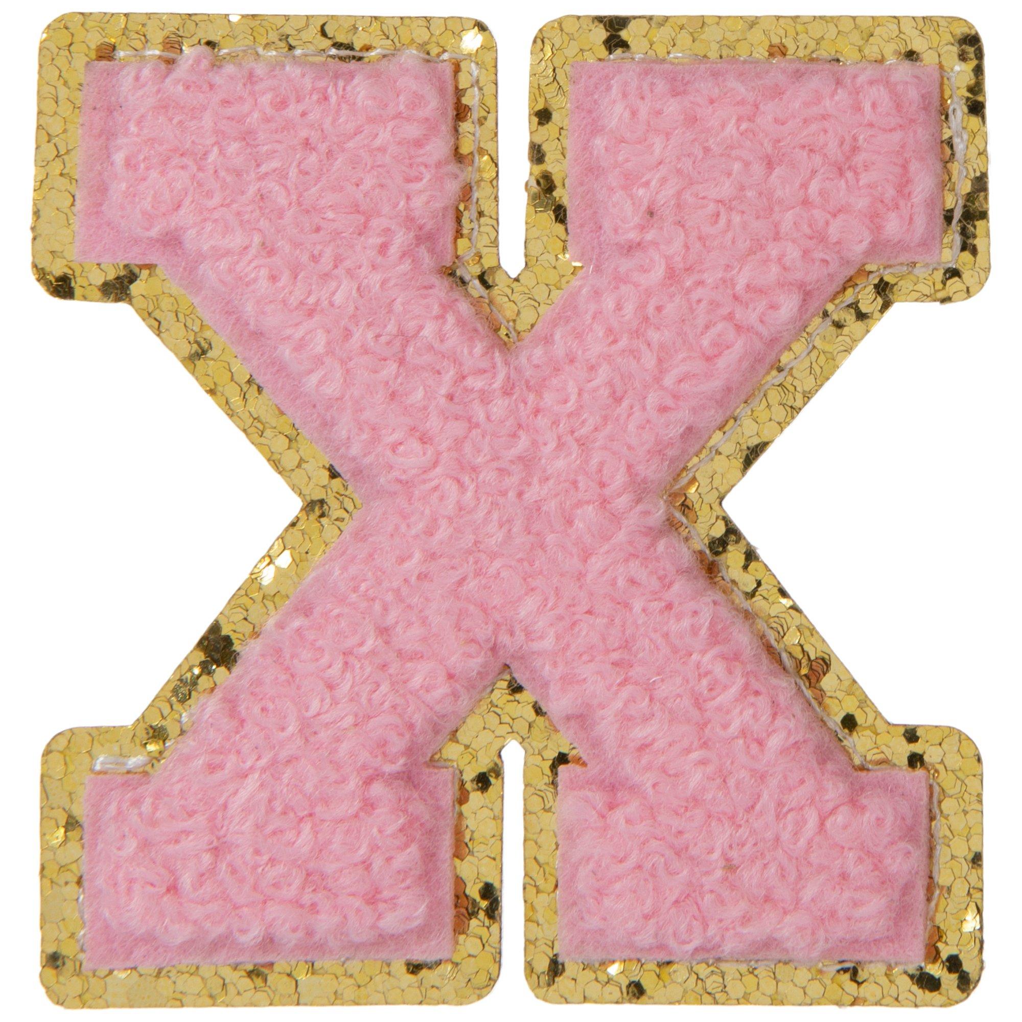 Pink & Gold Letter Patch Sticker | Hobby Lobby | 2227353