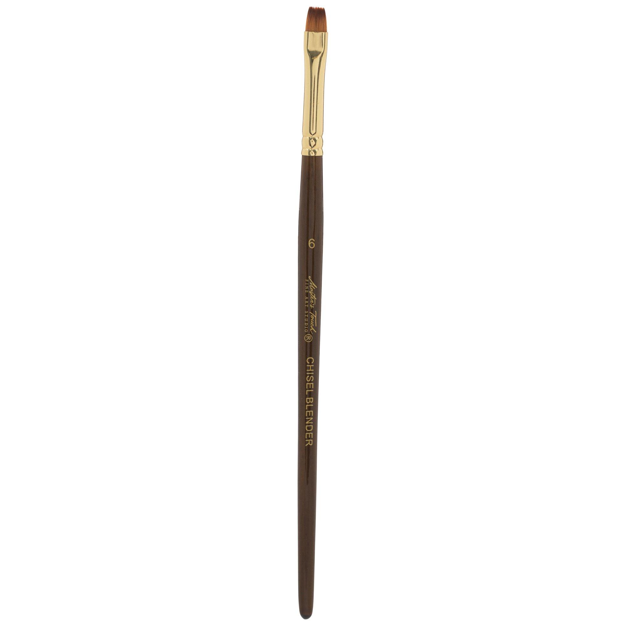 Gold Taklon Chisel Blender Paint Brush | Hobby Lobby | 2233179