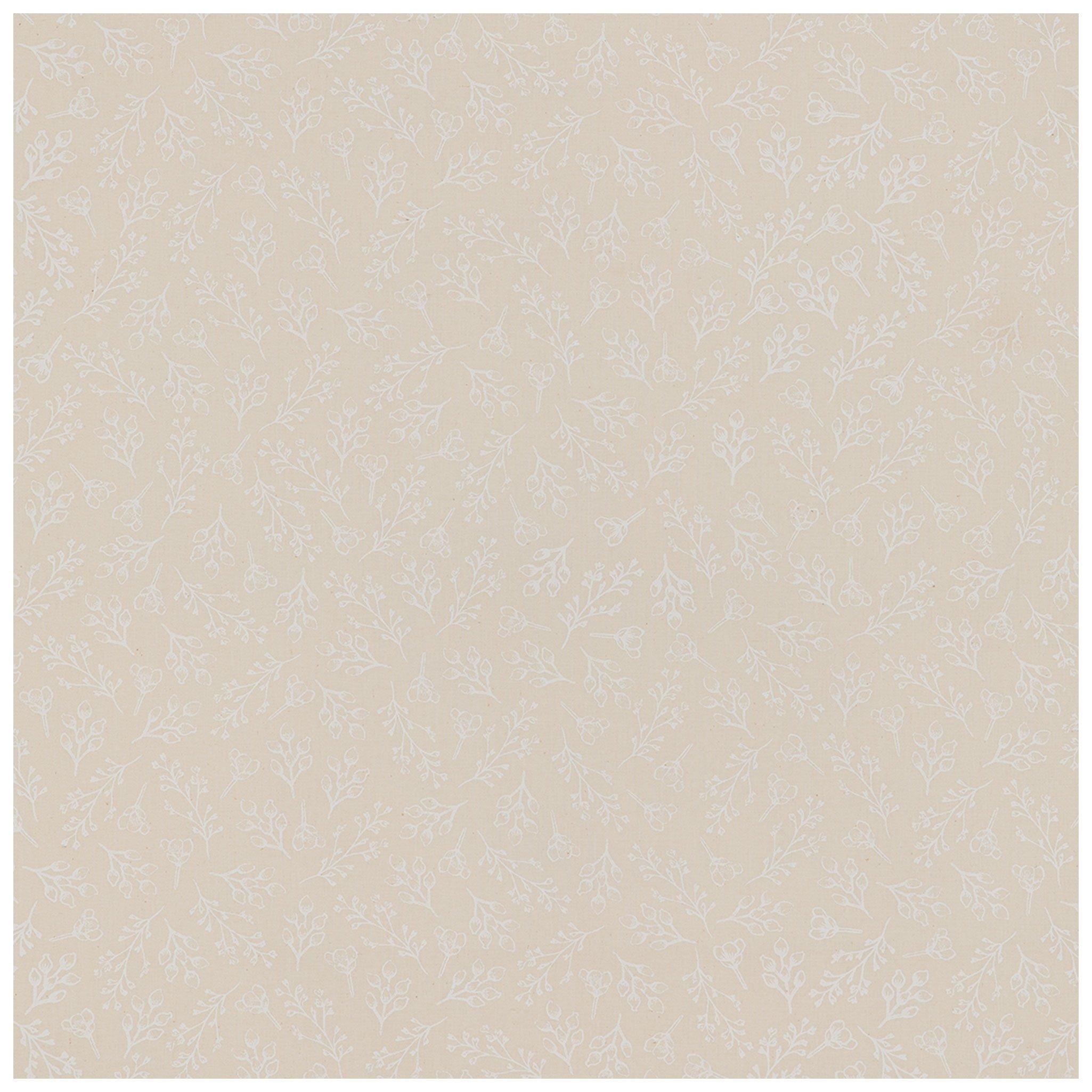 White & Cream Floral Cotton Calico Fabric | Hobby Lobby | 2241032
