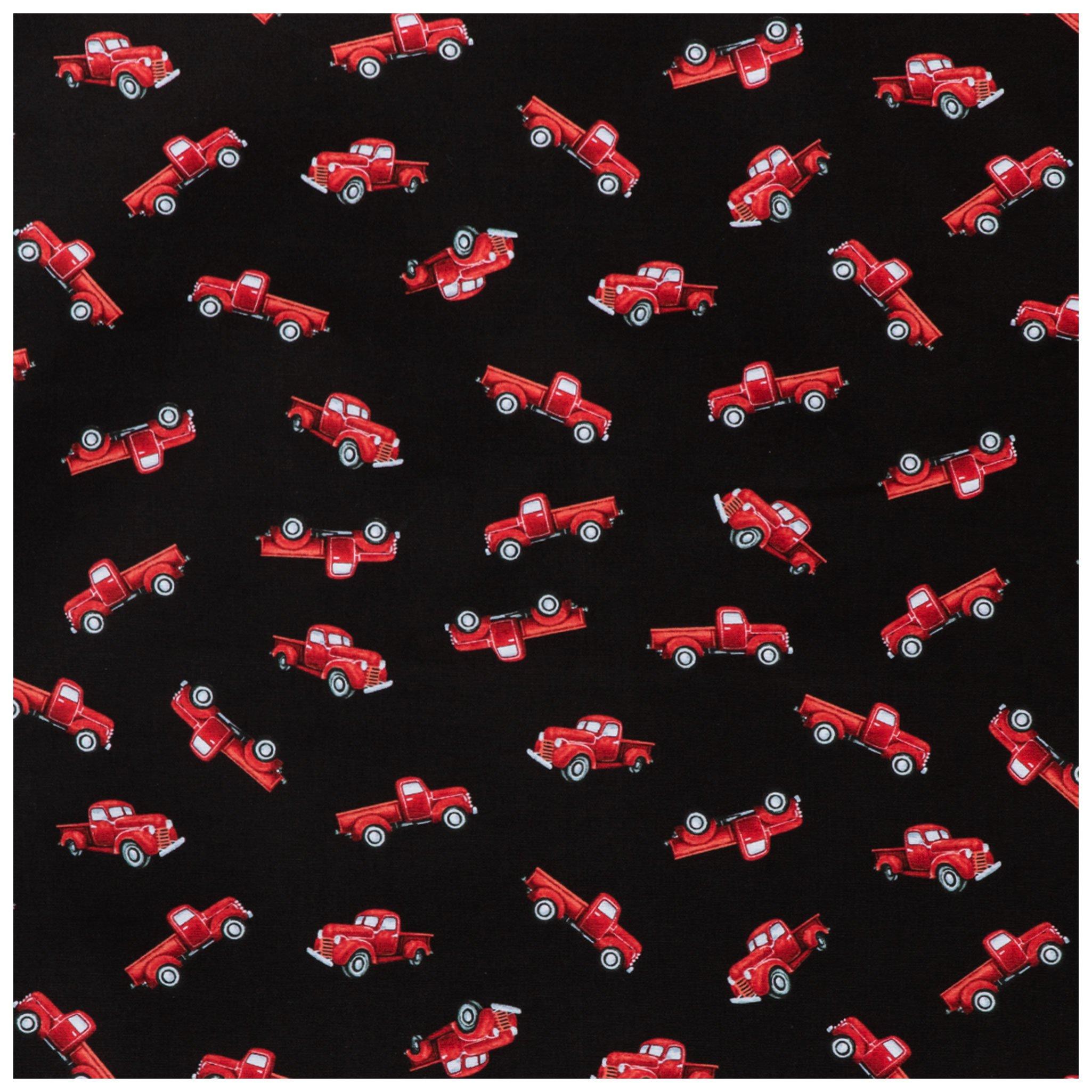 Red Truck Toss Cotton Calico Fabric Hobby Lobby 2241230