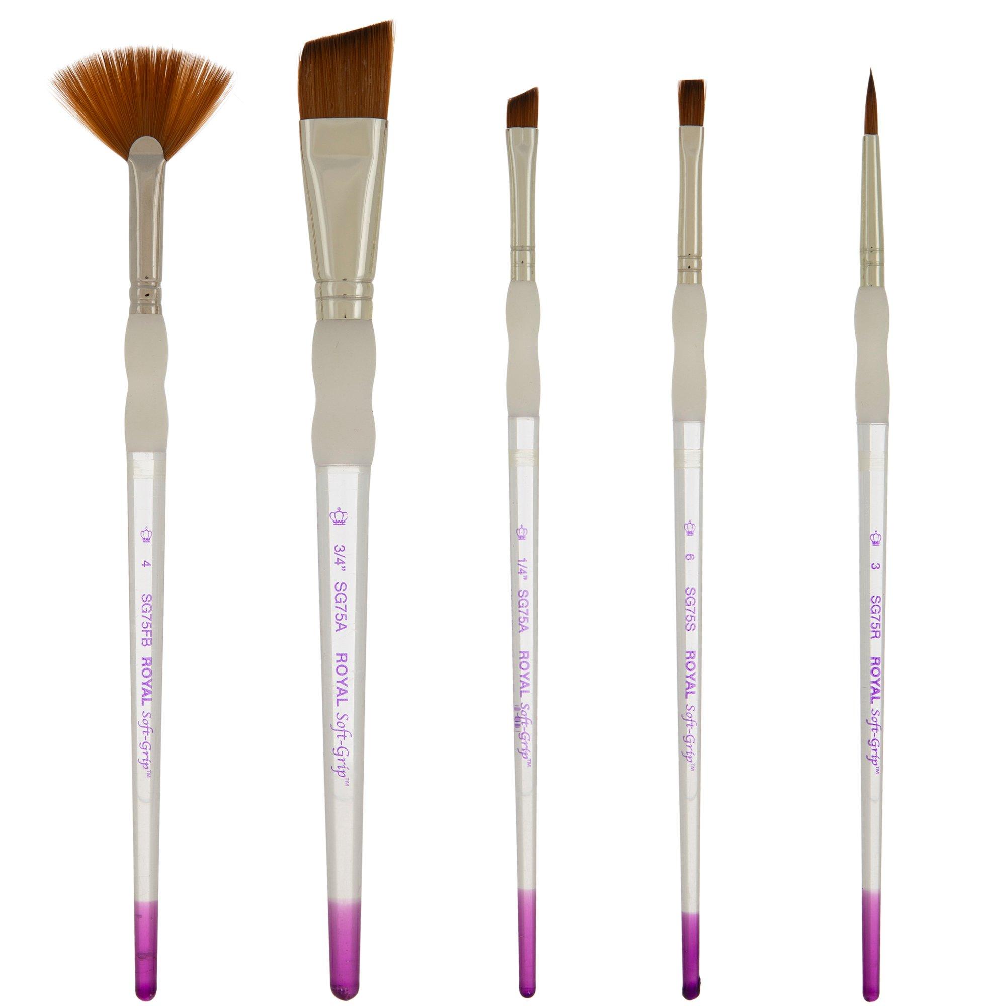 Synthetic Sable Soft Grip Brushes - 5 Piece Set | Hobby Lobby | 2269116