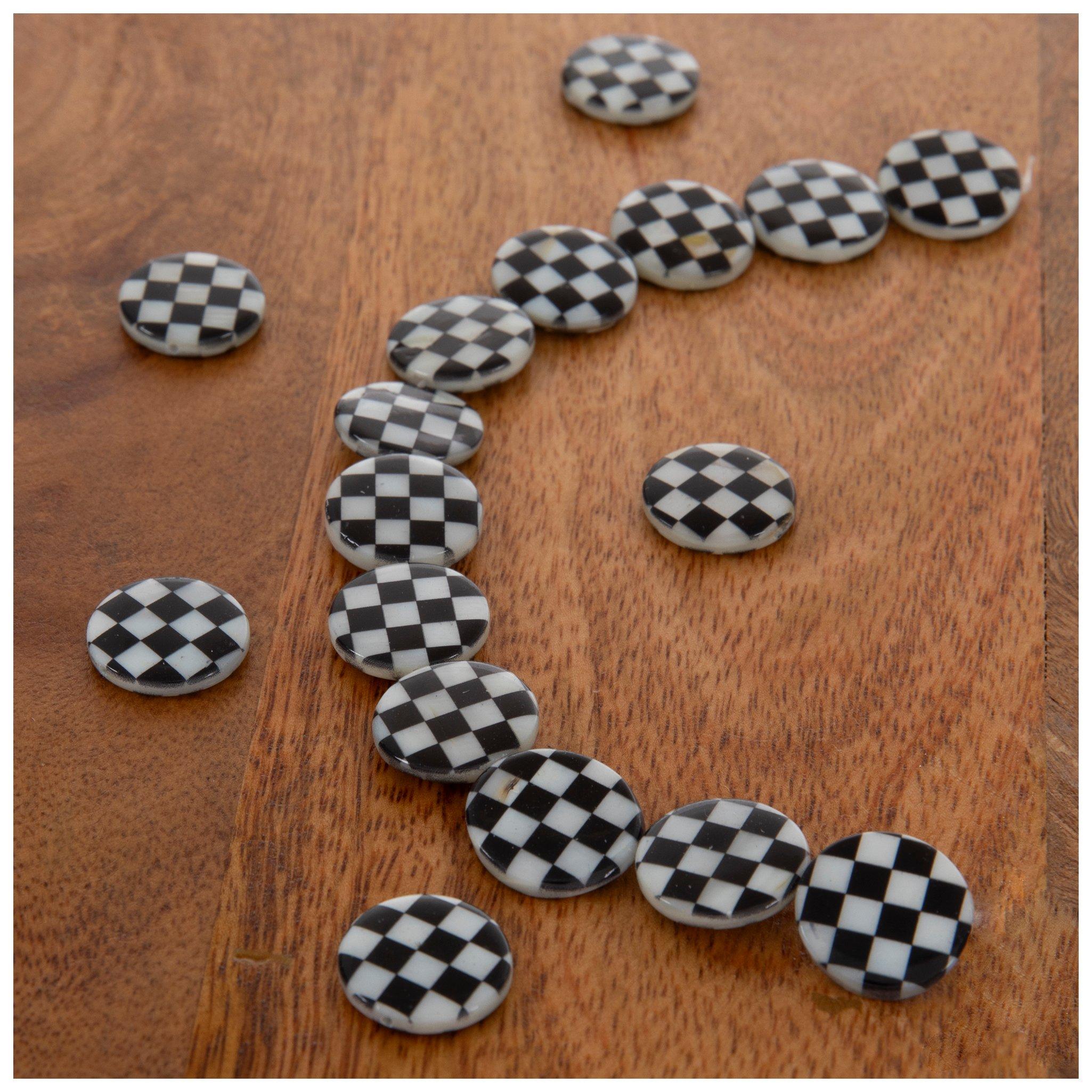 Black & White Checkered Disc Shell Bead Strand | Hobby Lobby | 2271245