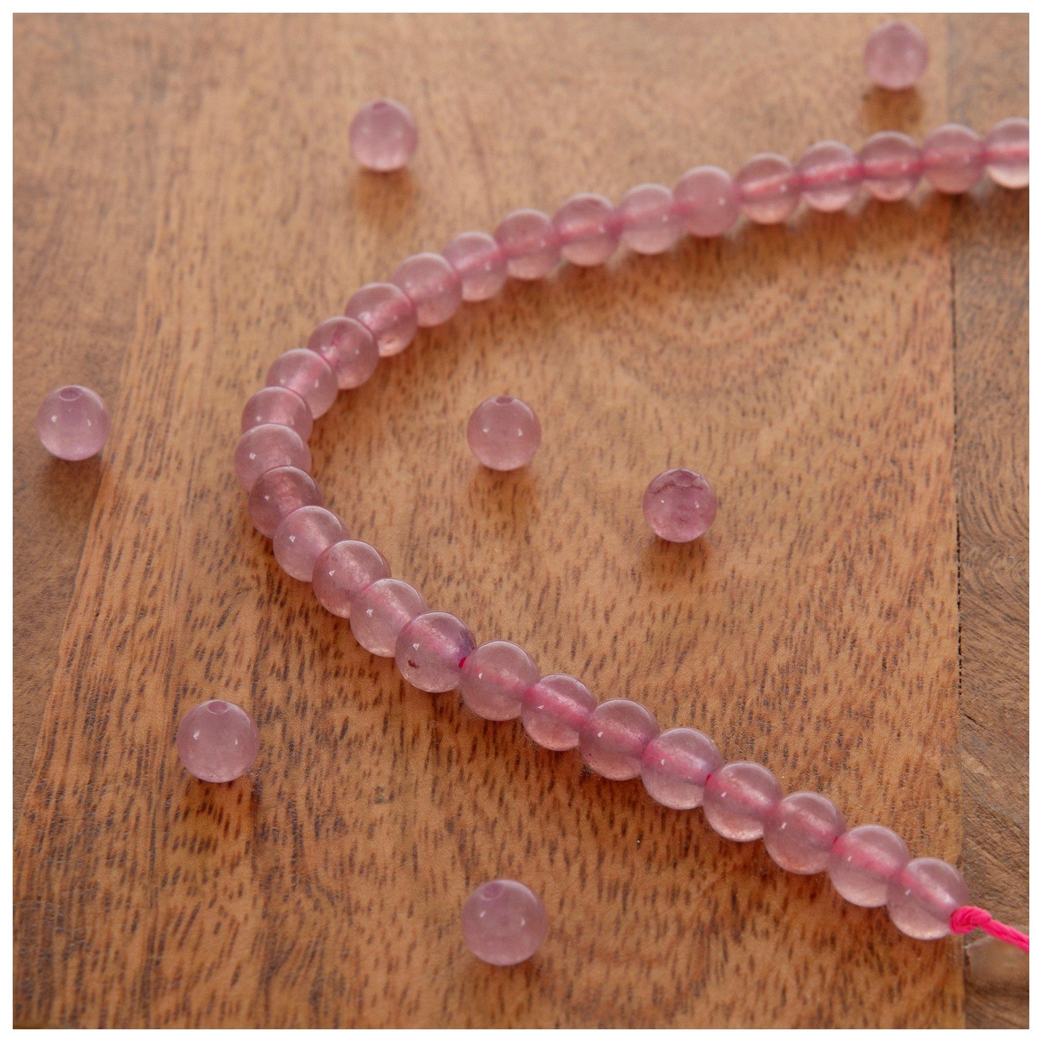 Strawberry Quartz Round Bead Strand | Hobby Lobby | 2273019