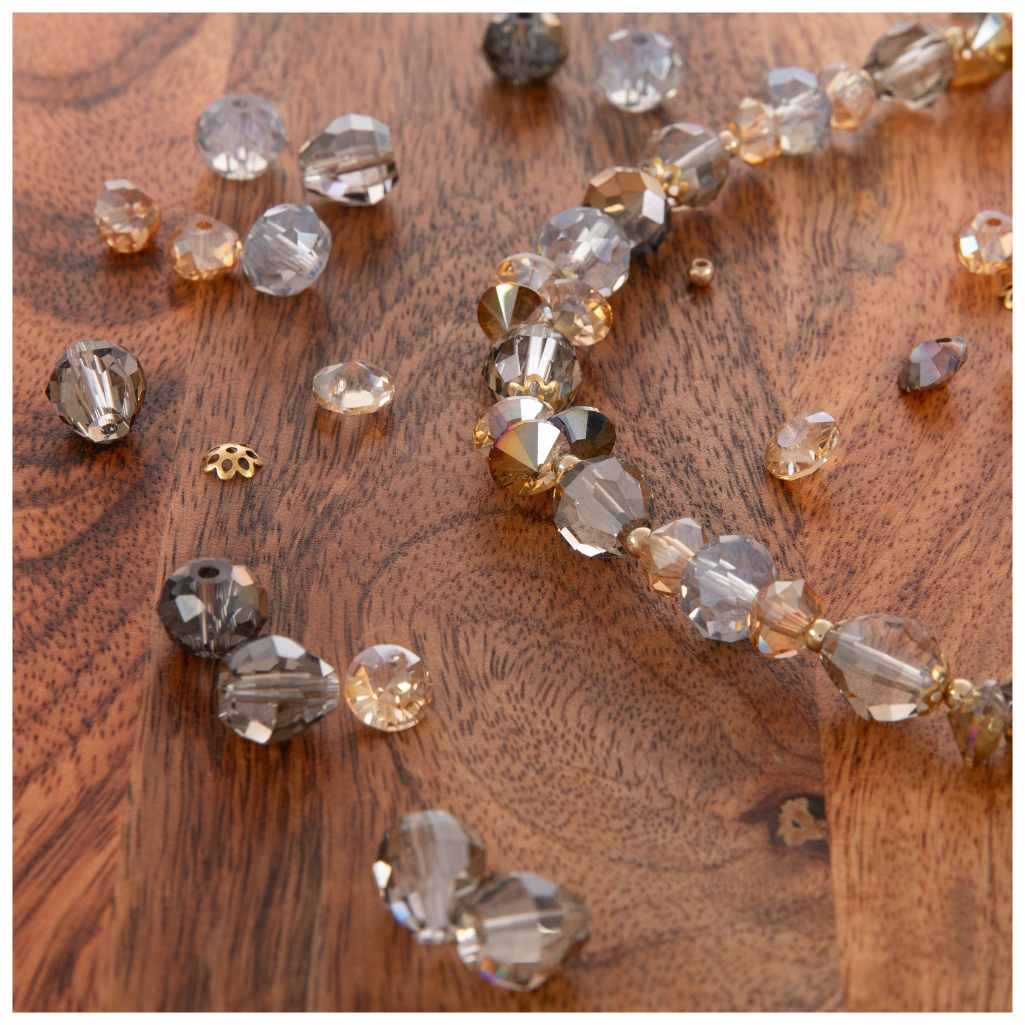 Gray & Brown Plated Glass Mixed Bead Strand | Hobby Lobby | 2273258