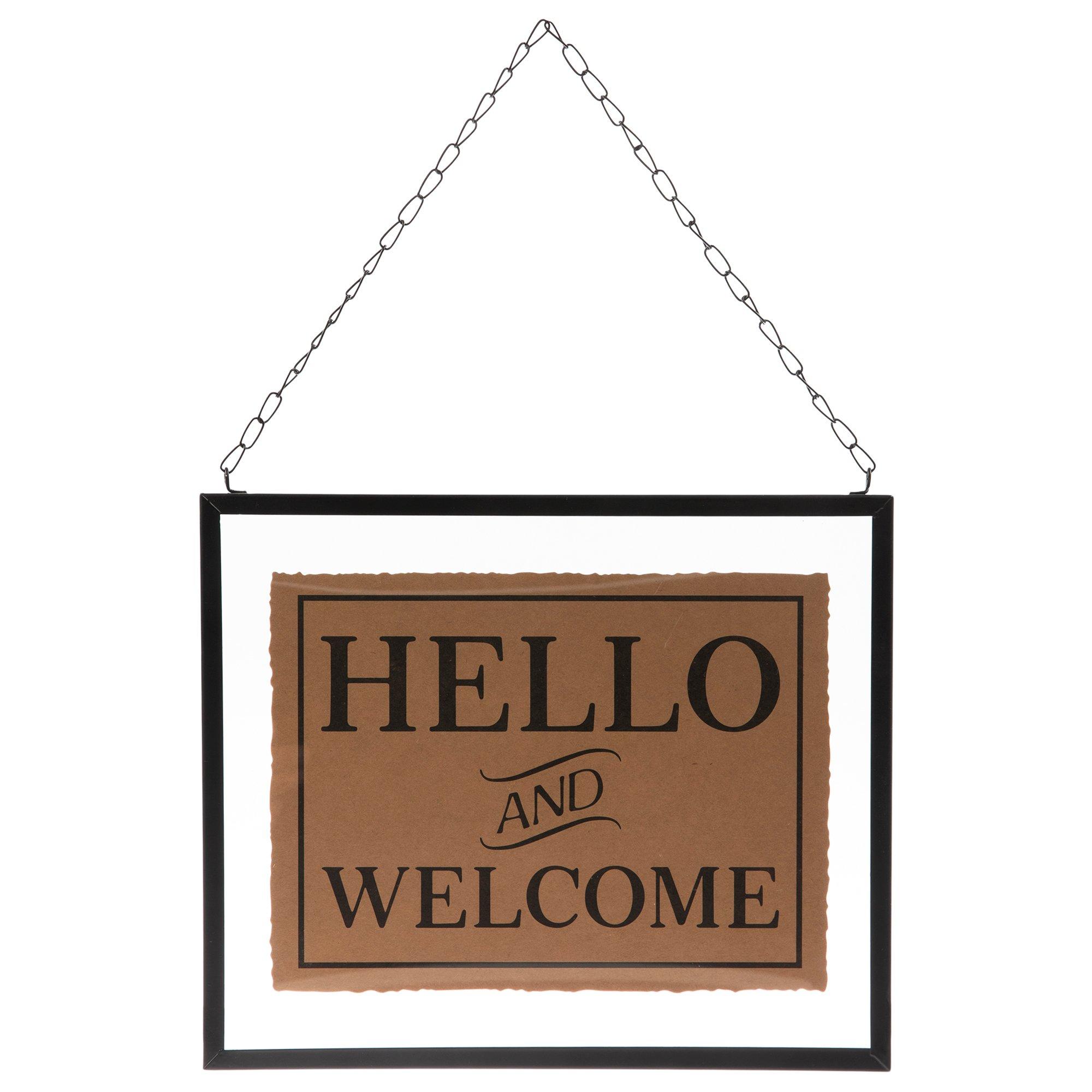 Hello And Welcome Framed Wall Decor | Hobby Lobby | 2274587