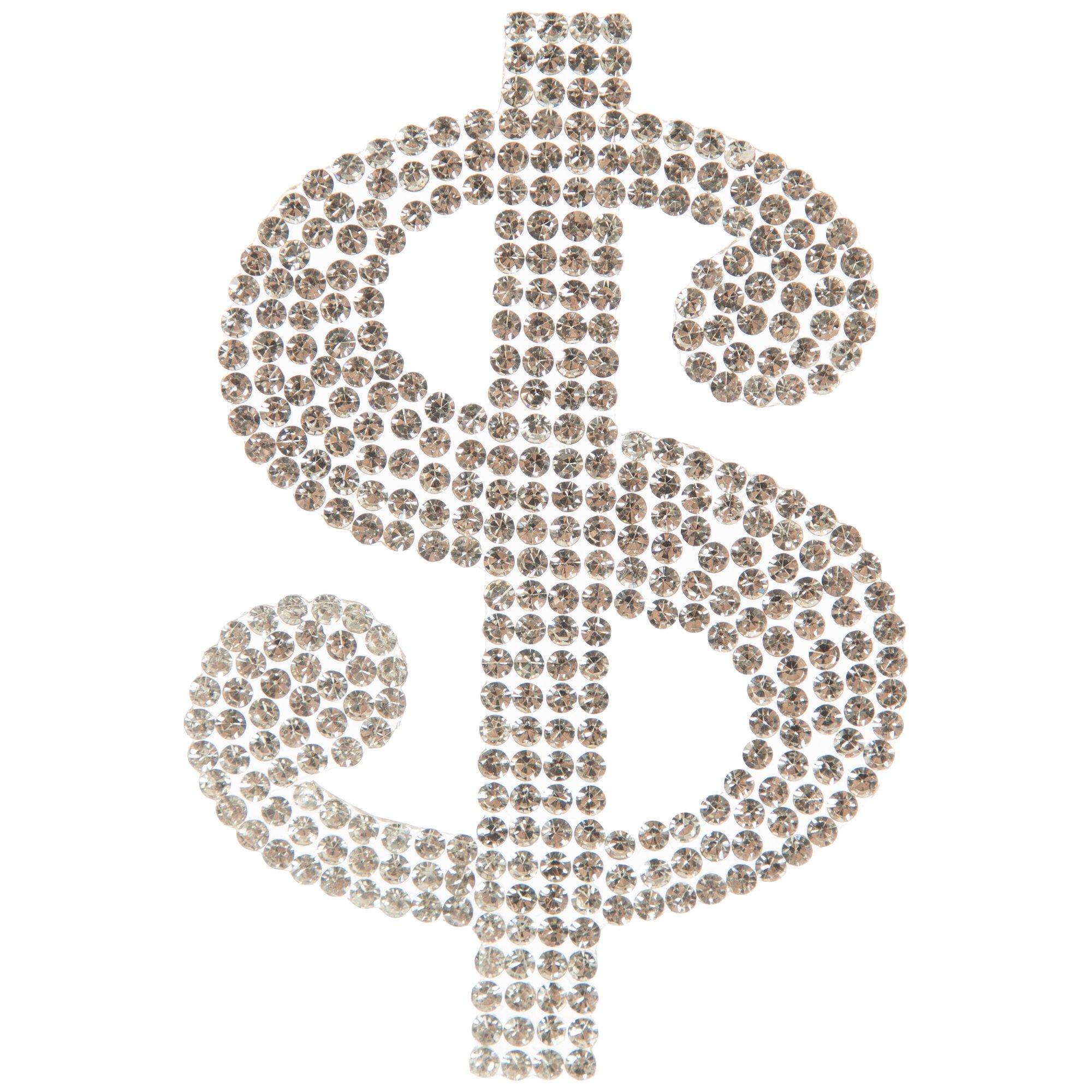 Rhinestone Dollar Sign Iron-On Applique | Hobby Lobby | 2275535