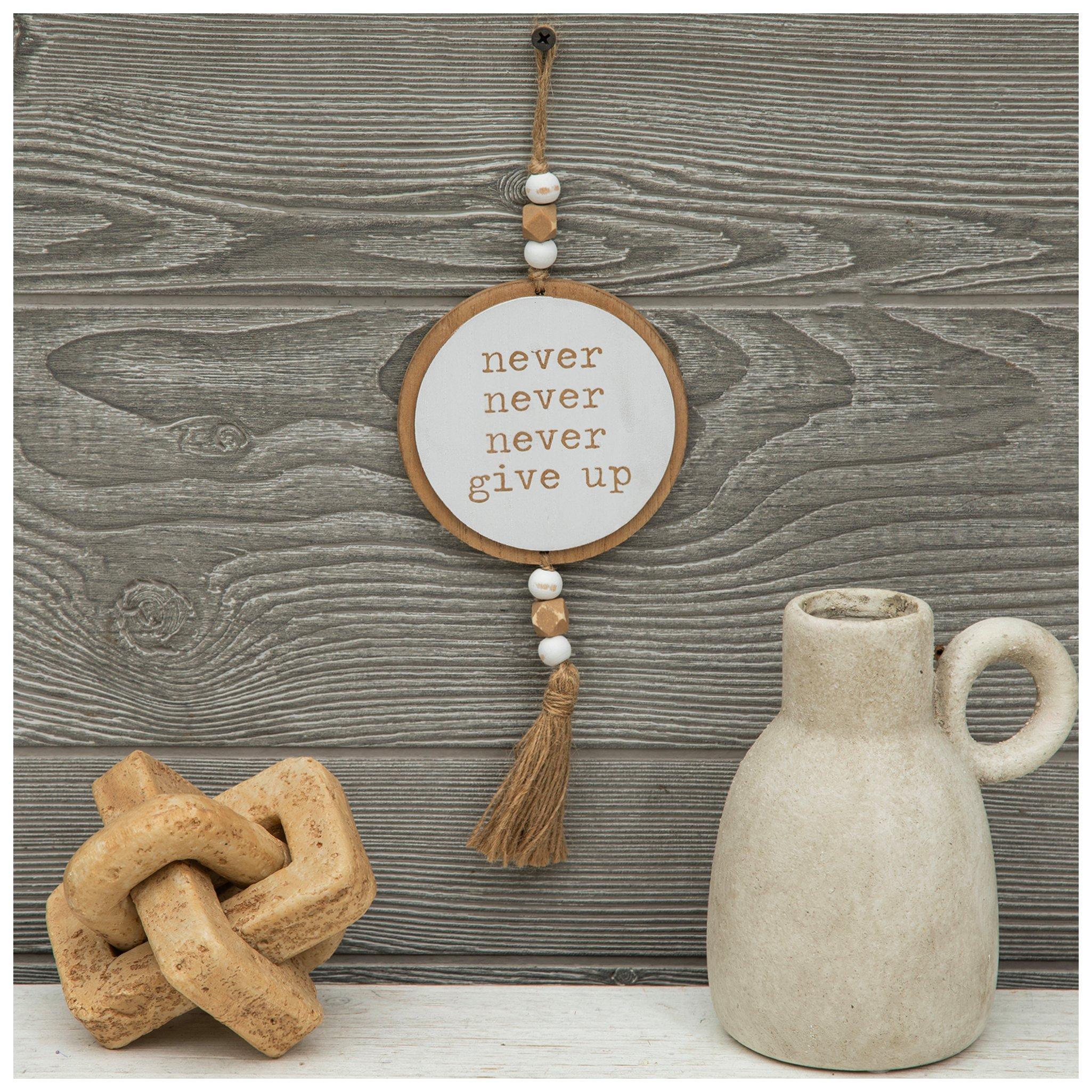 Never Give Up Wood Wall Decor | Hobby Lobby | 2277572