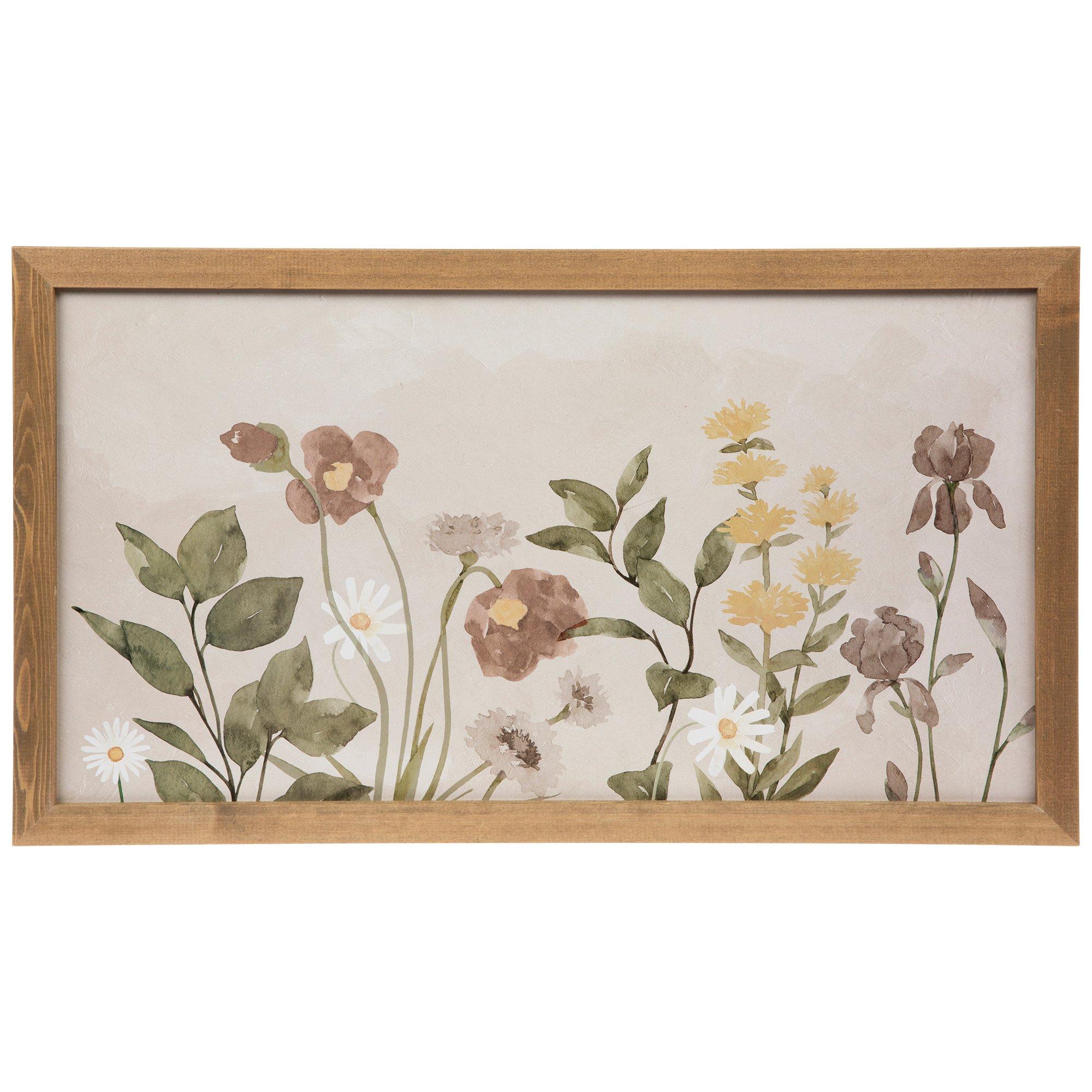 Muted Watercolor Flowers Wood Wall Decor | Hobby Lobby | 2279560