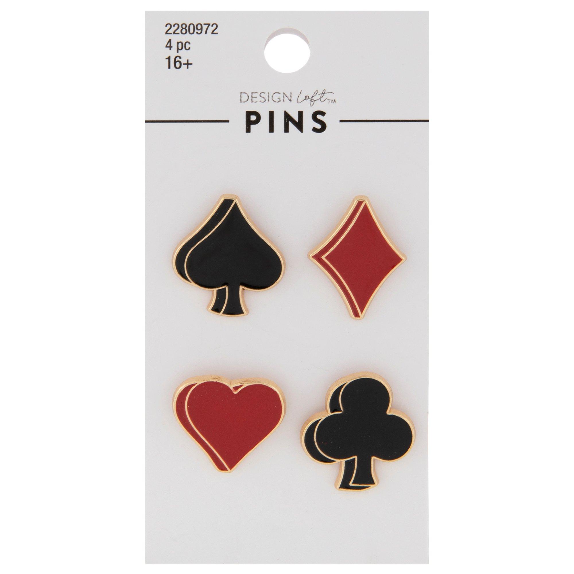 Card Suits Enamel Pins | Hobby Lobby | 2280972