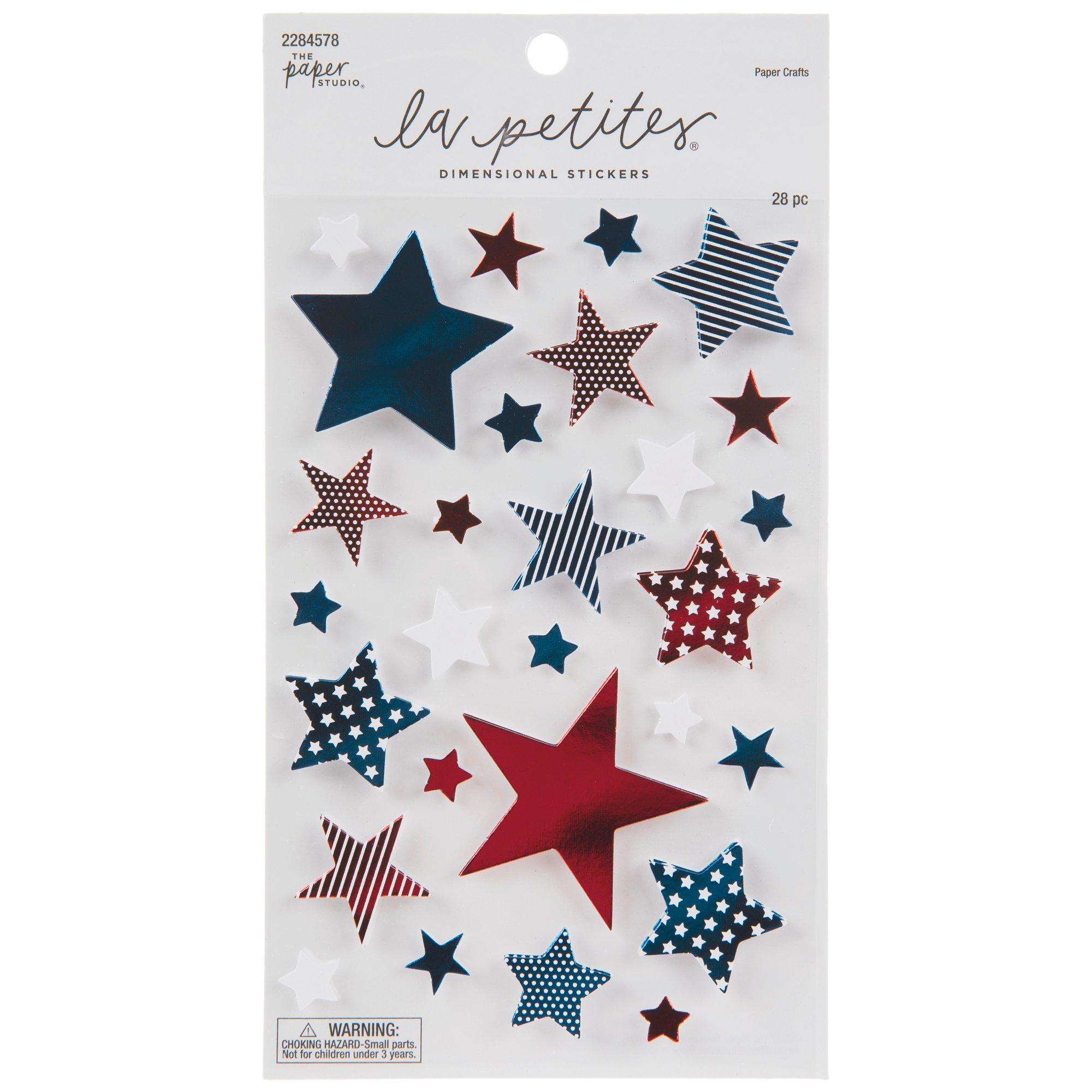 Red, White & Blue Stars Foil 3D Stickers | Hobby Lobby | 2284578