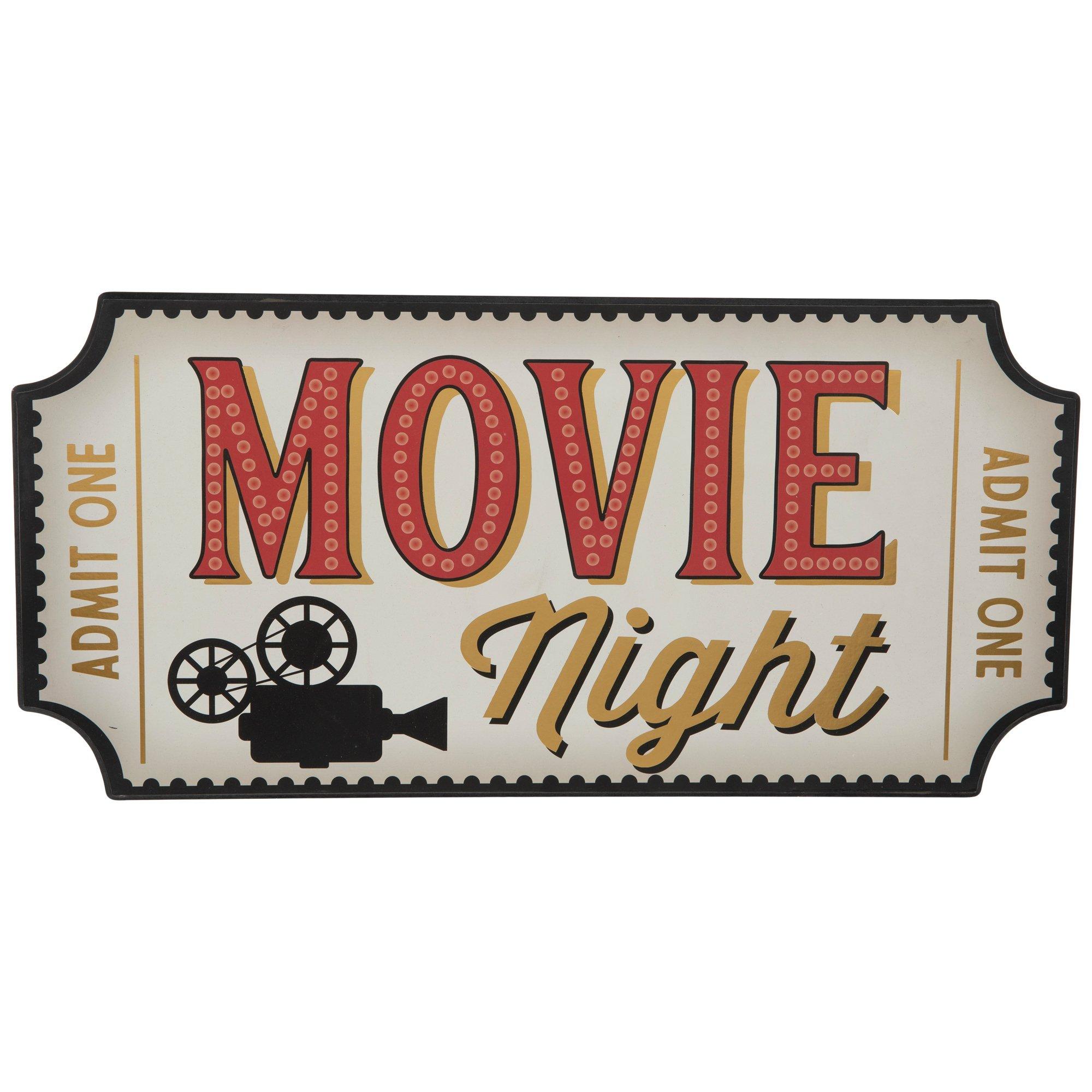 Movie Night Ticket Wood Wall Decor | Hobby Lobby | 2287399
