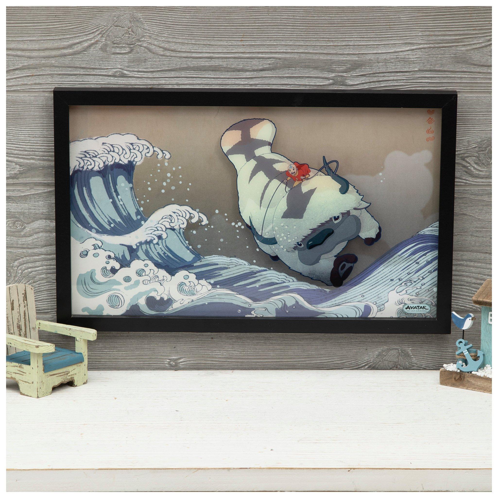 Aang Riding Appa Framed Wall Decor | Hobby Lobby | 2289015