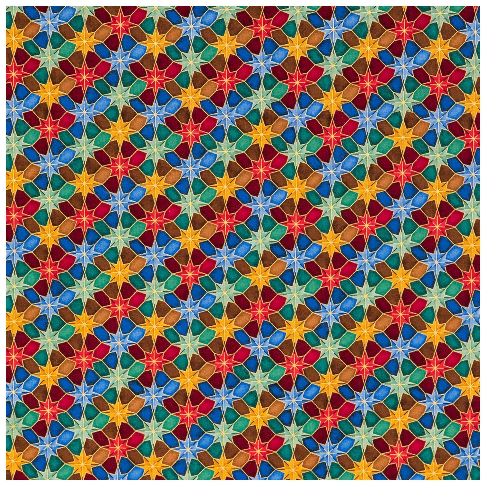 Star Of Bethlehem Stained Glass Cotton Fabric | Hobby Lobby | 2296630