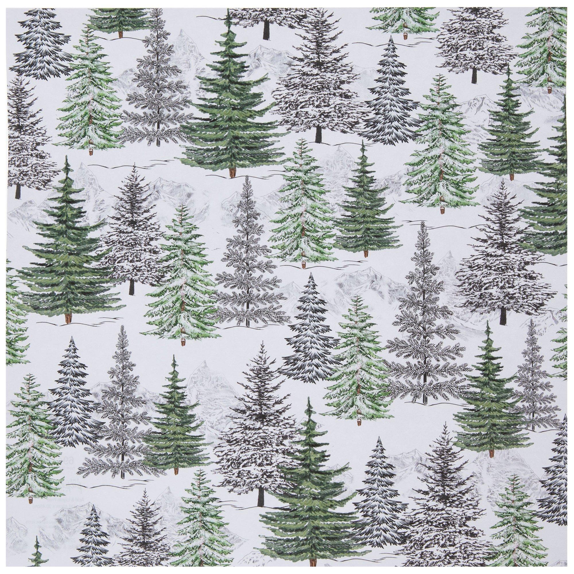 Pine Trees Scrapbook Paper - 12" x 12" | Hobby Lobby | 2299659