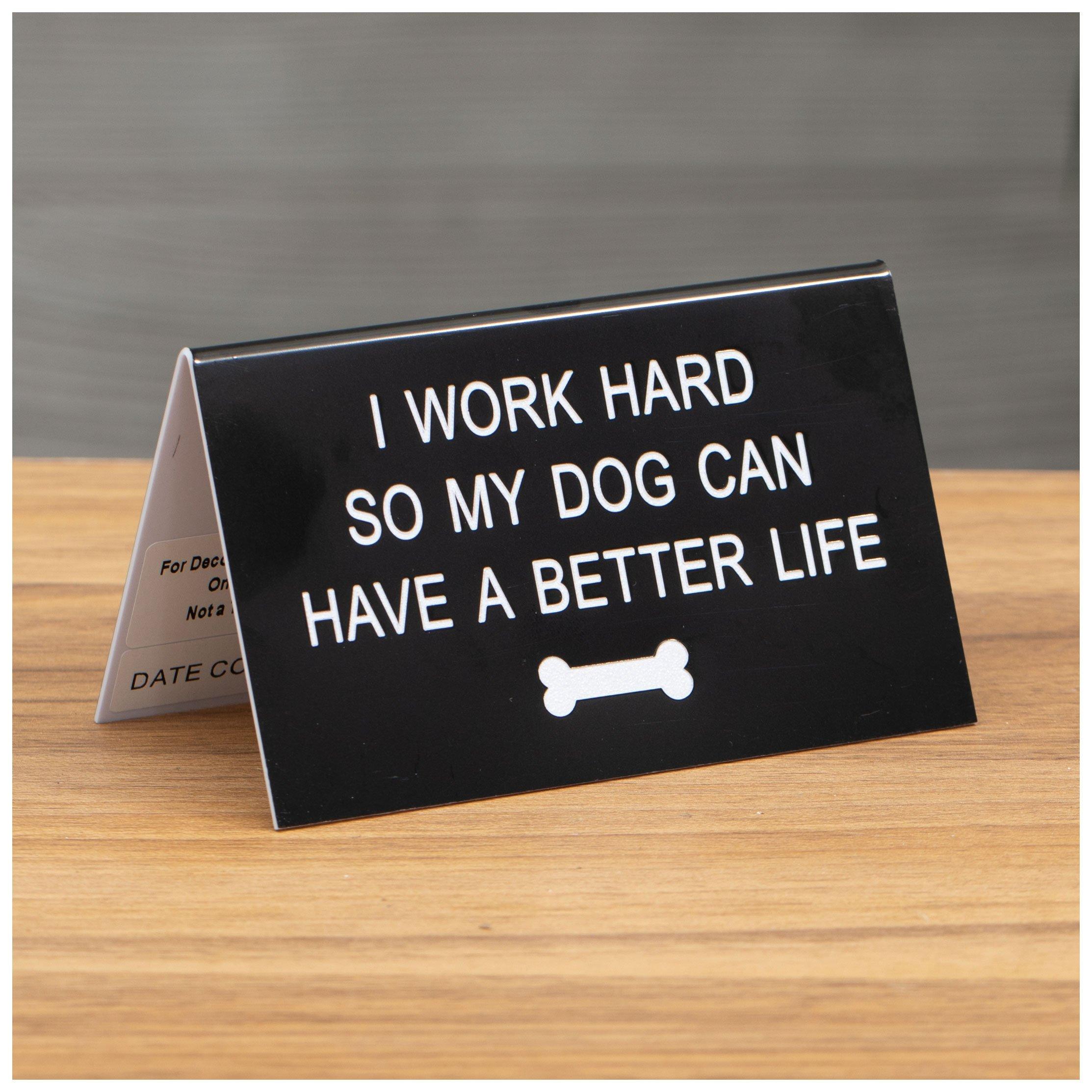 I Work Hard Desk Plate | Hobby Lobby | 2320075