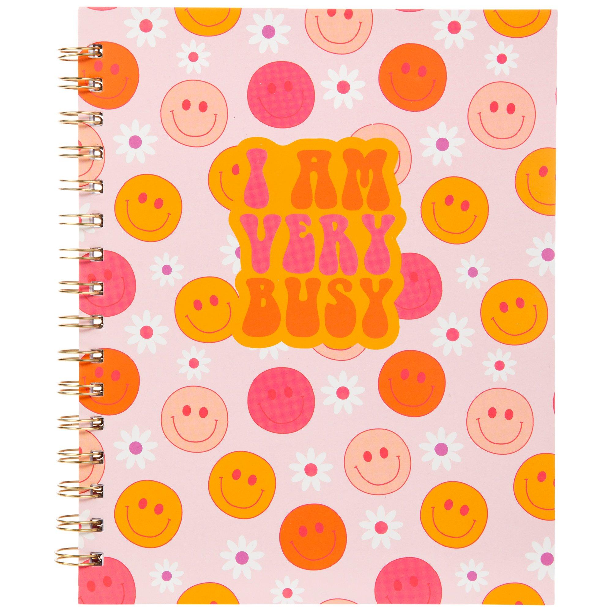 I Am Very Busy Retro Smiley Face Spiral Notebook | Hobby Lobby | 2328730